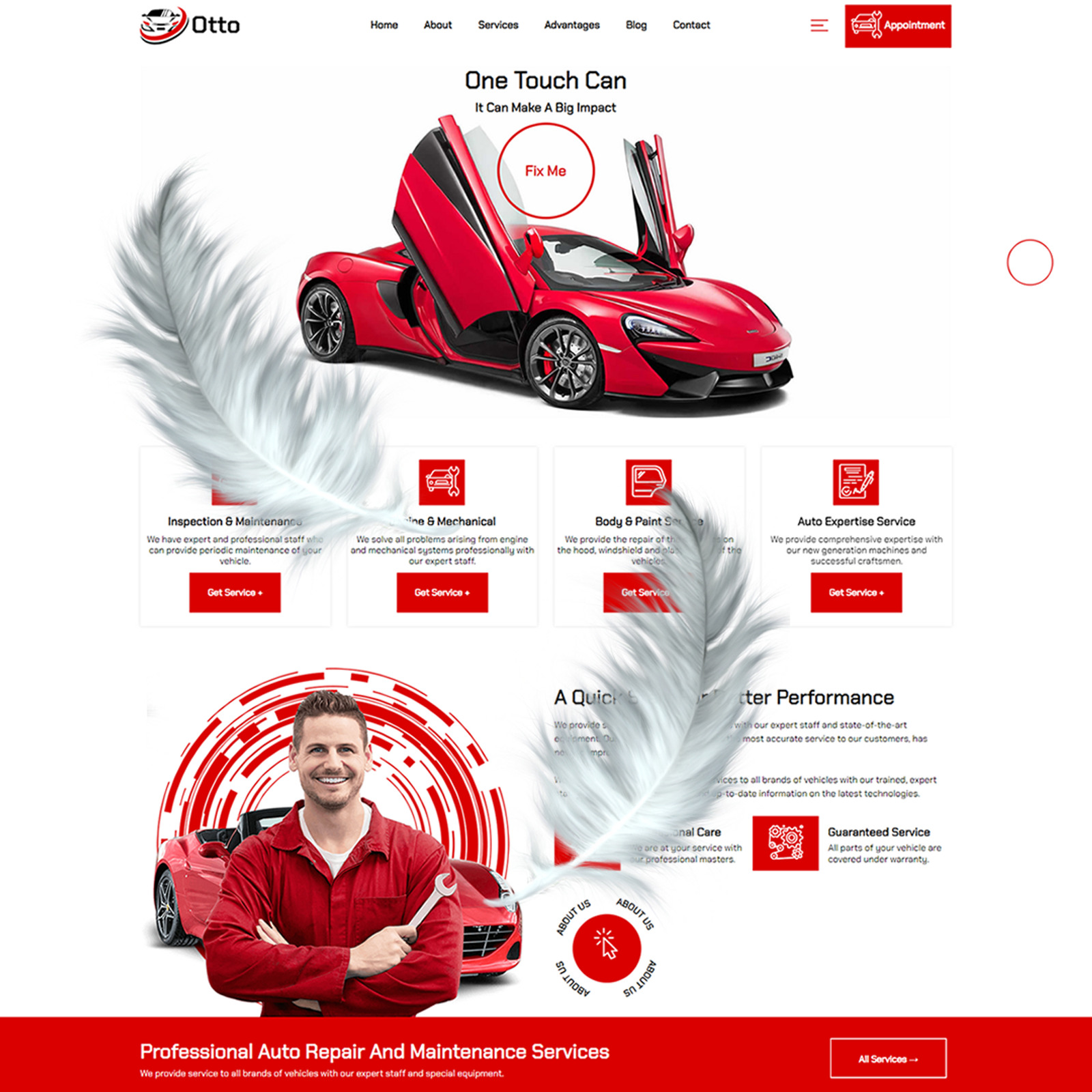 Otto - Car Repair WordPress Theme #301037 - TemplateMonster