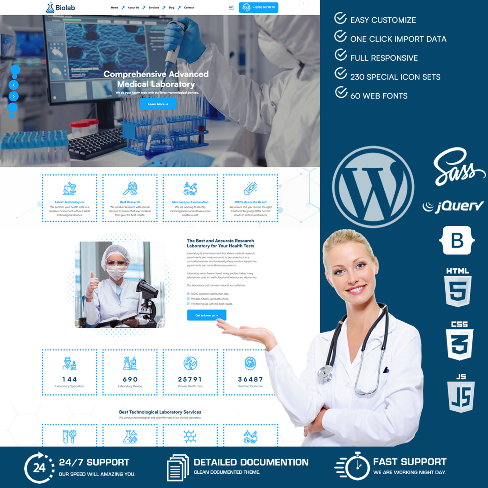 Biolab - Laboratory & Science Research WordPress Theme