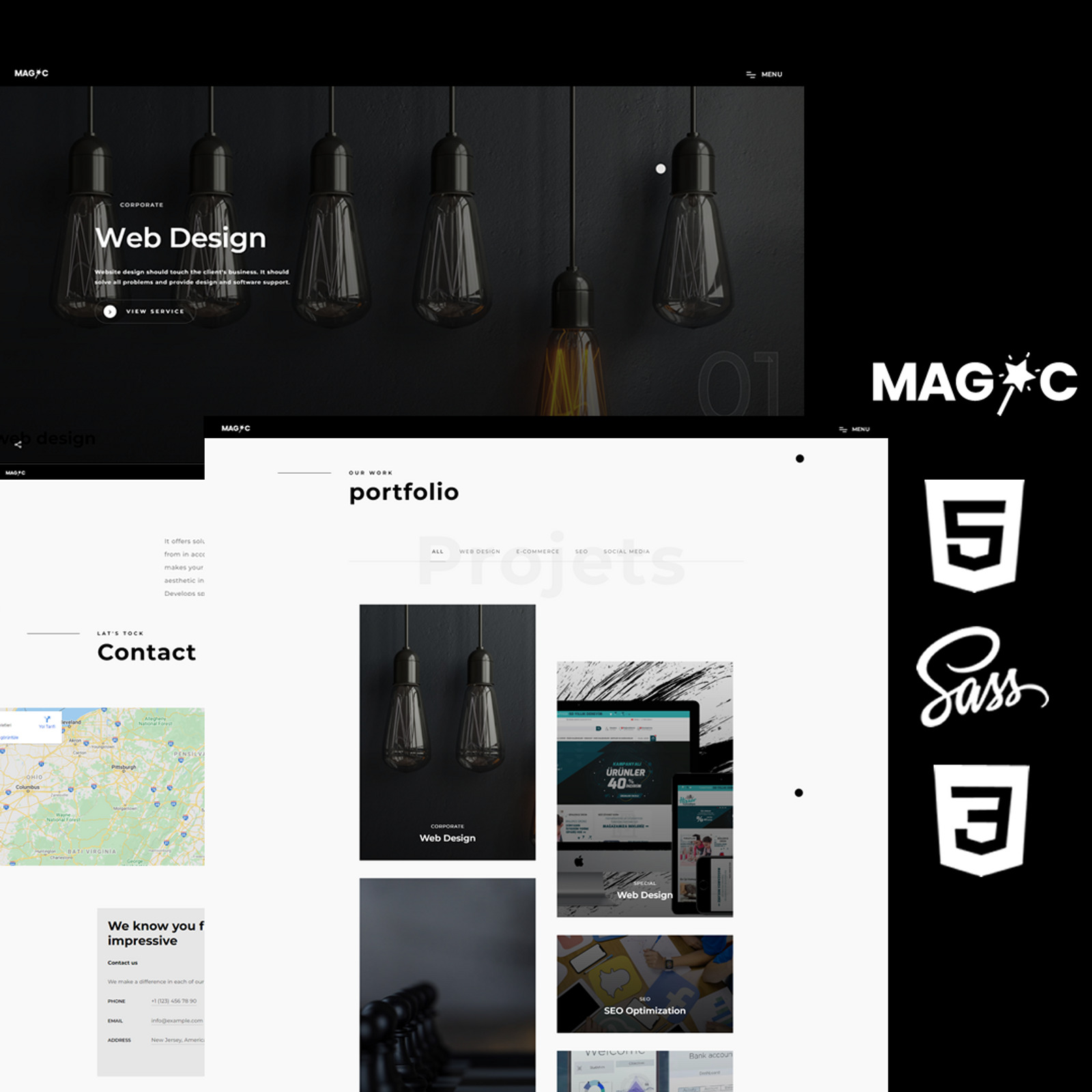 Magic Creative Agency HTML5 CSS3 Theme Website Template
