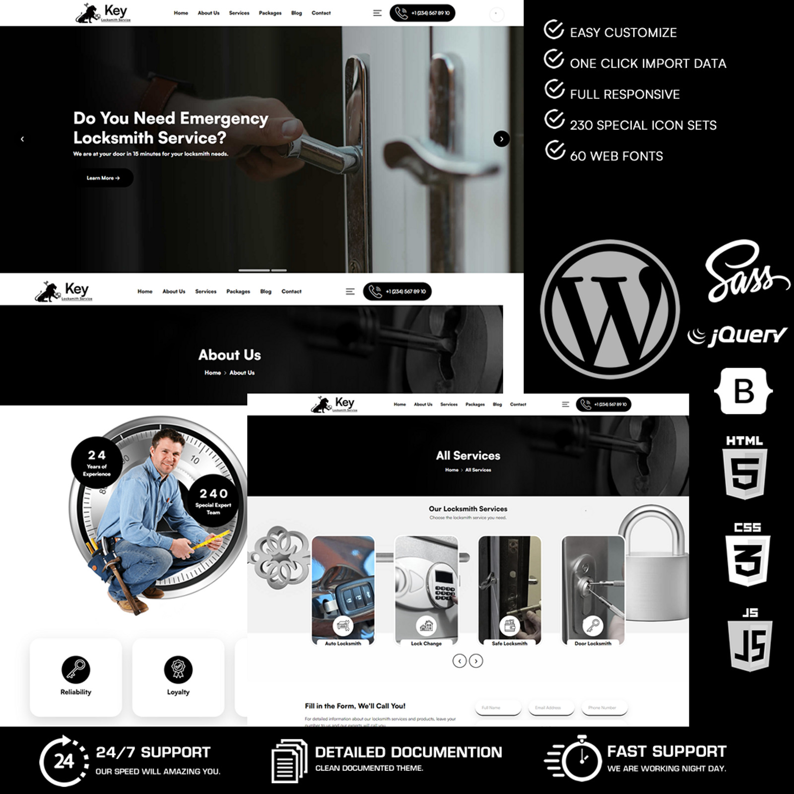 Key - Locksmith Service WordPress Theme - TemplateMonster