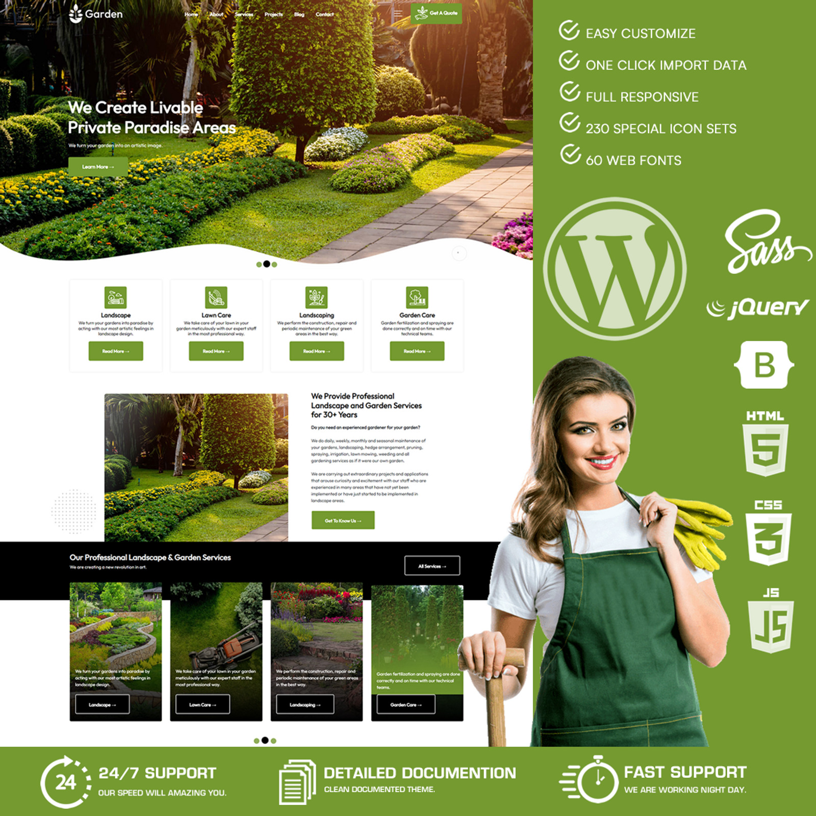 Garden - Landscape & Gardening WordPress Theme