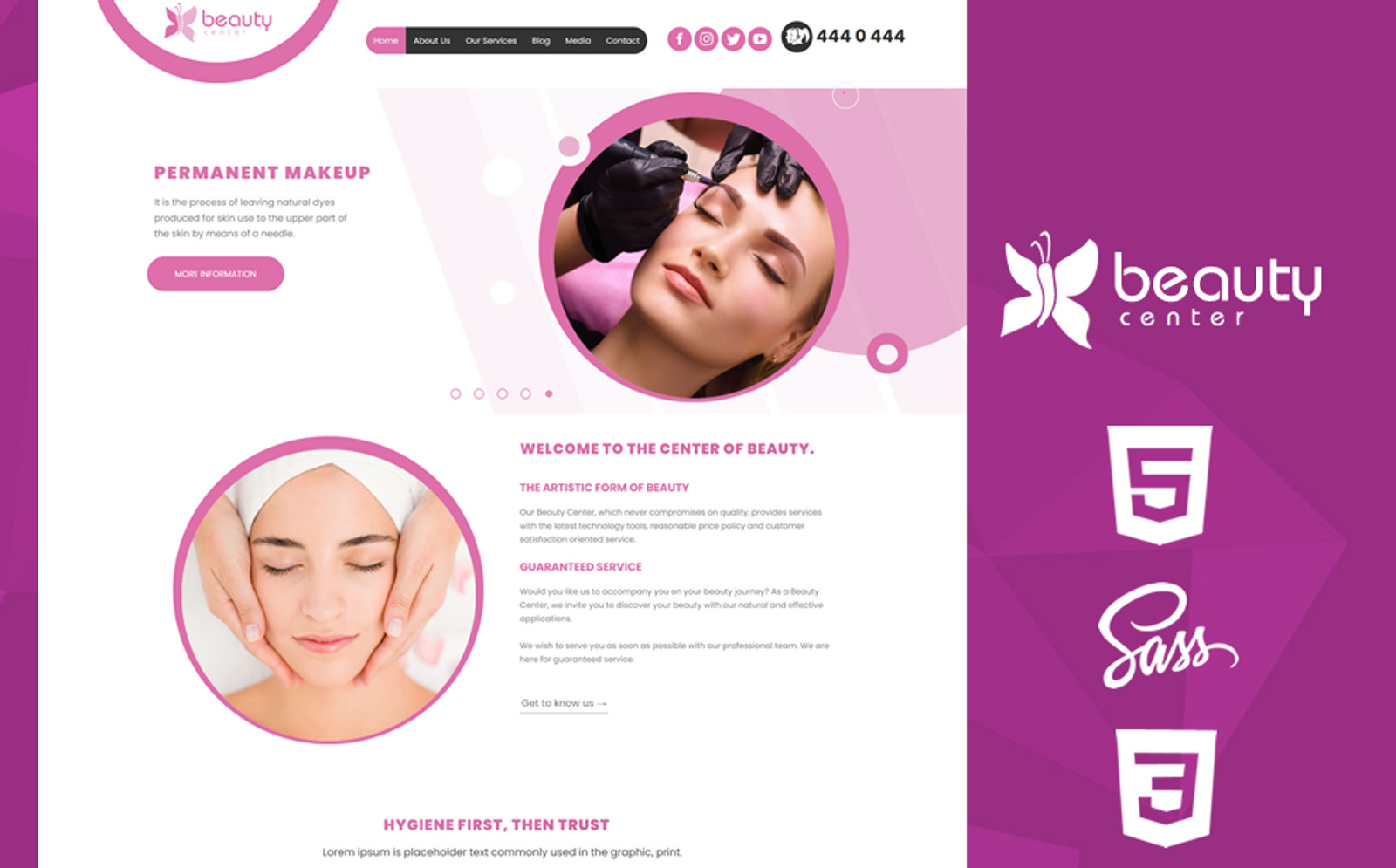 Beauty Center Creative HTML5 & CSS3 Website Template