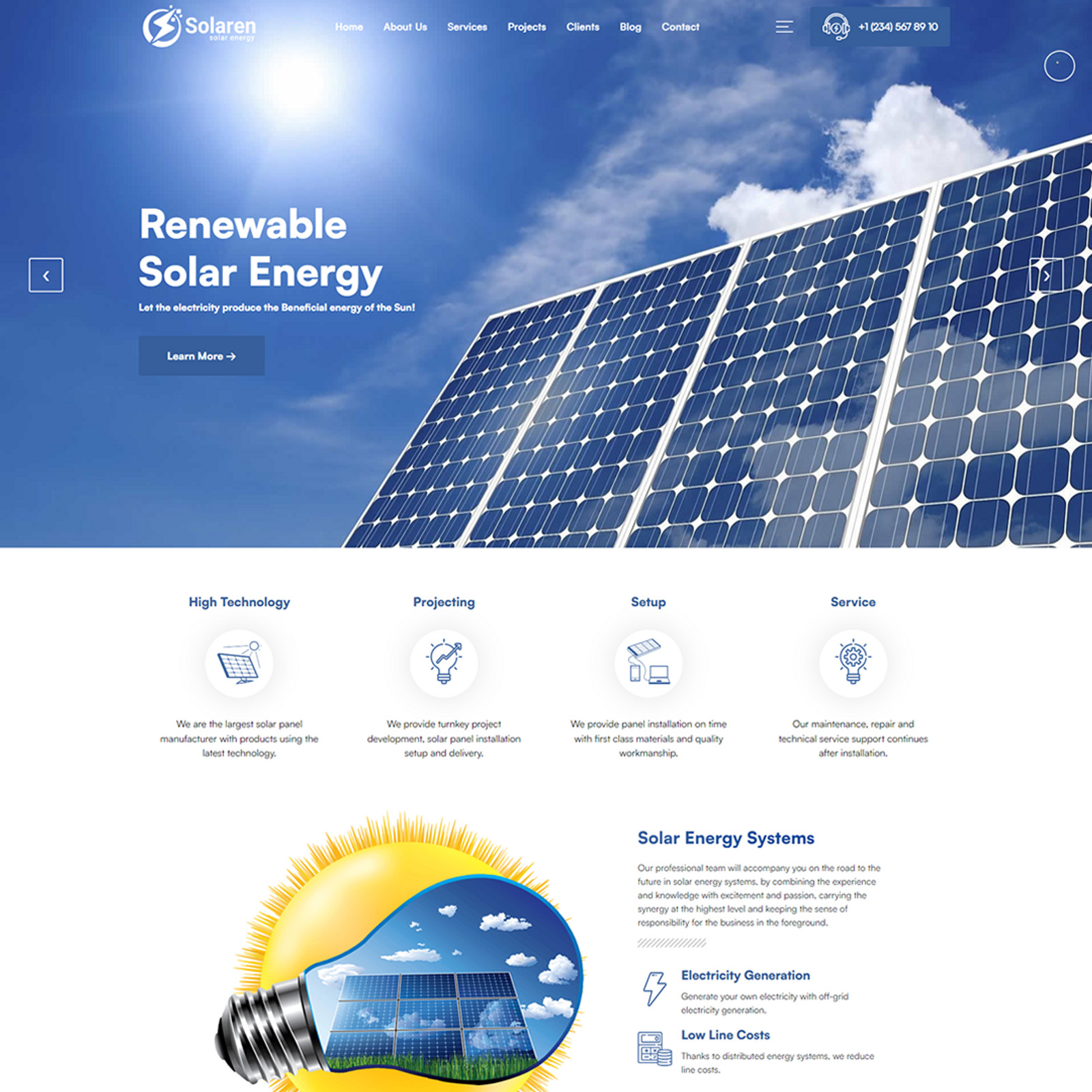 Solaren - Solar Energy WordPress Theme - TemplateMonster