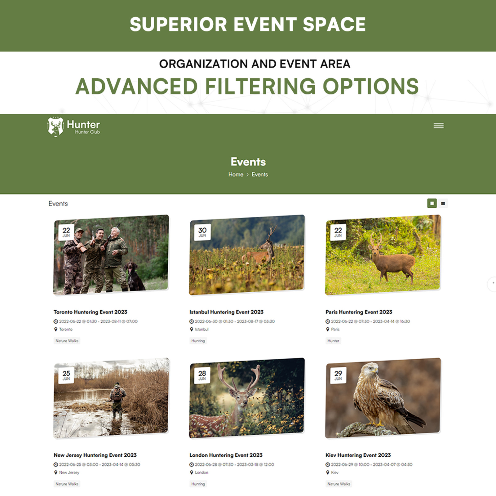 Hunter - Hunting Club Wordpress Theme - TemplateMonster