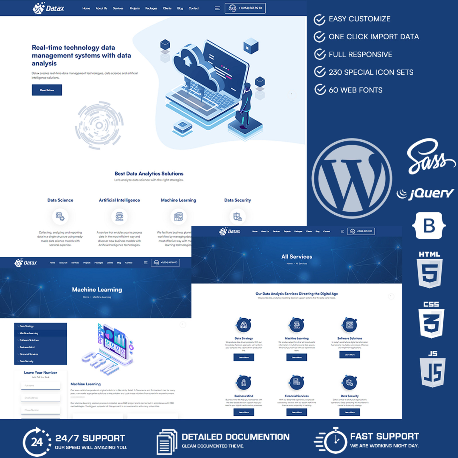 Datax - Data Science & Machine Learning WordPress Theme