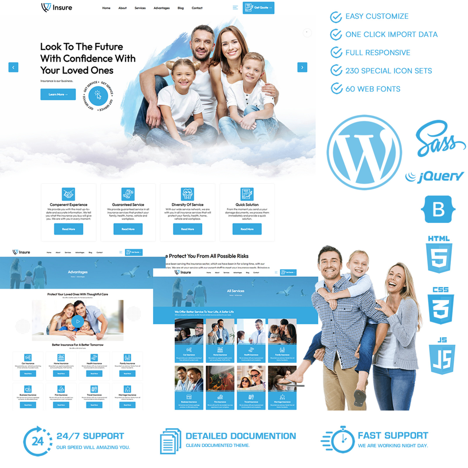 Insure - Insurance WordPress Theme #306112 - TemplateMonster