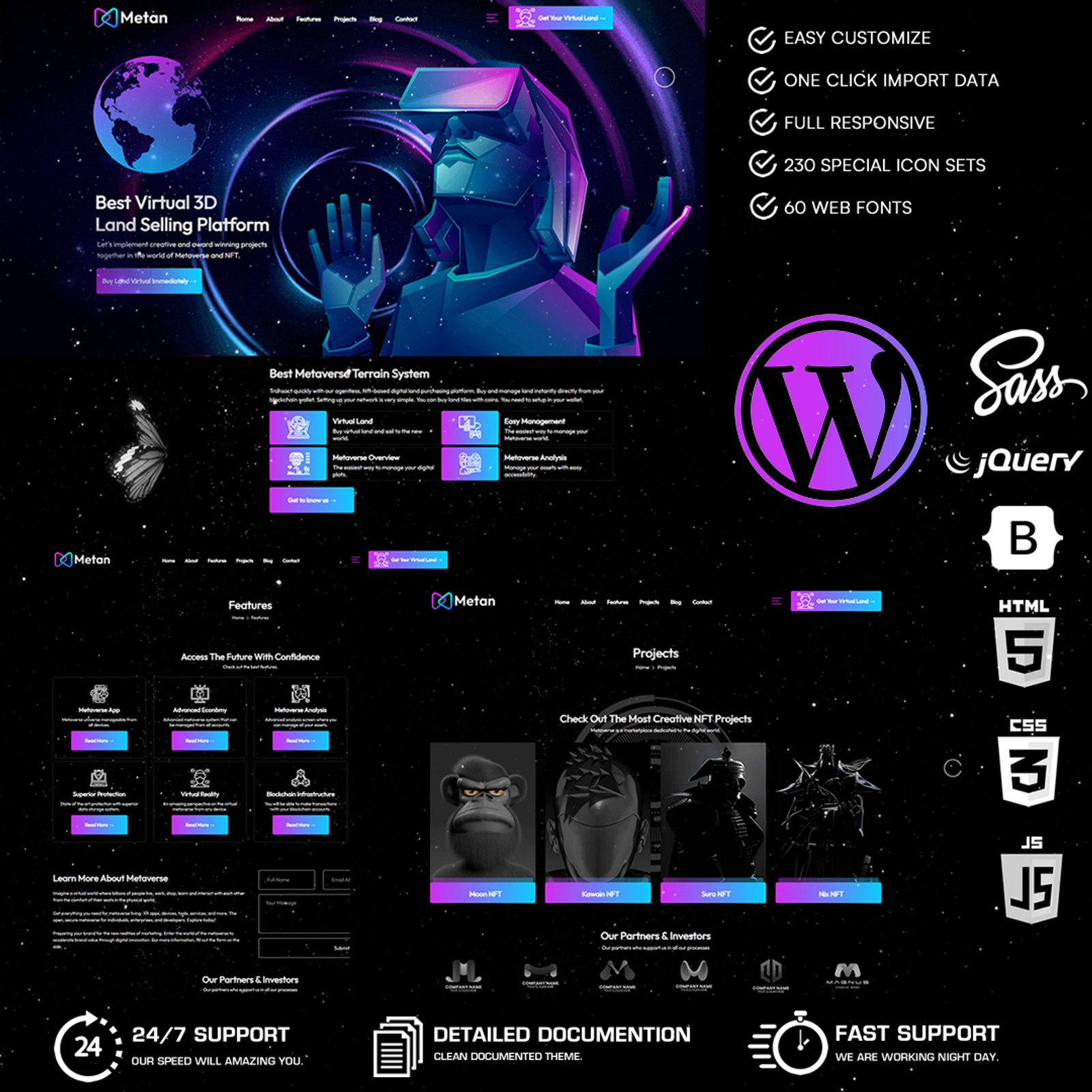 Metan - Metaverse WordPress Theme #297325 - TemplateMonster