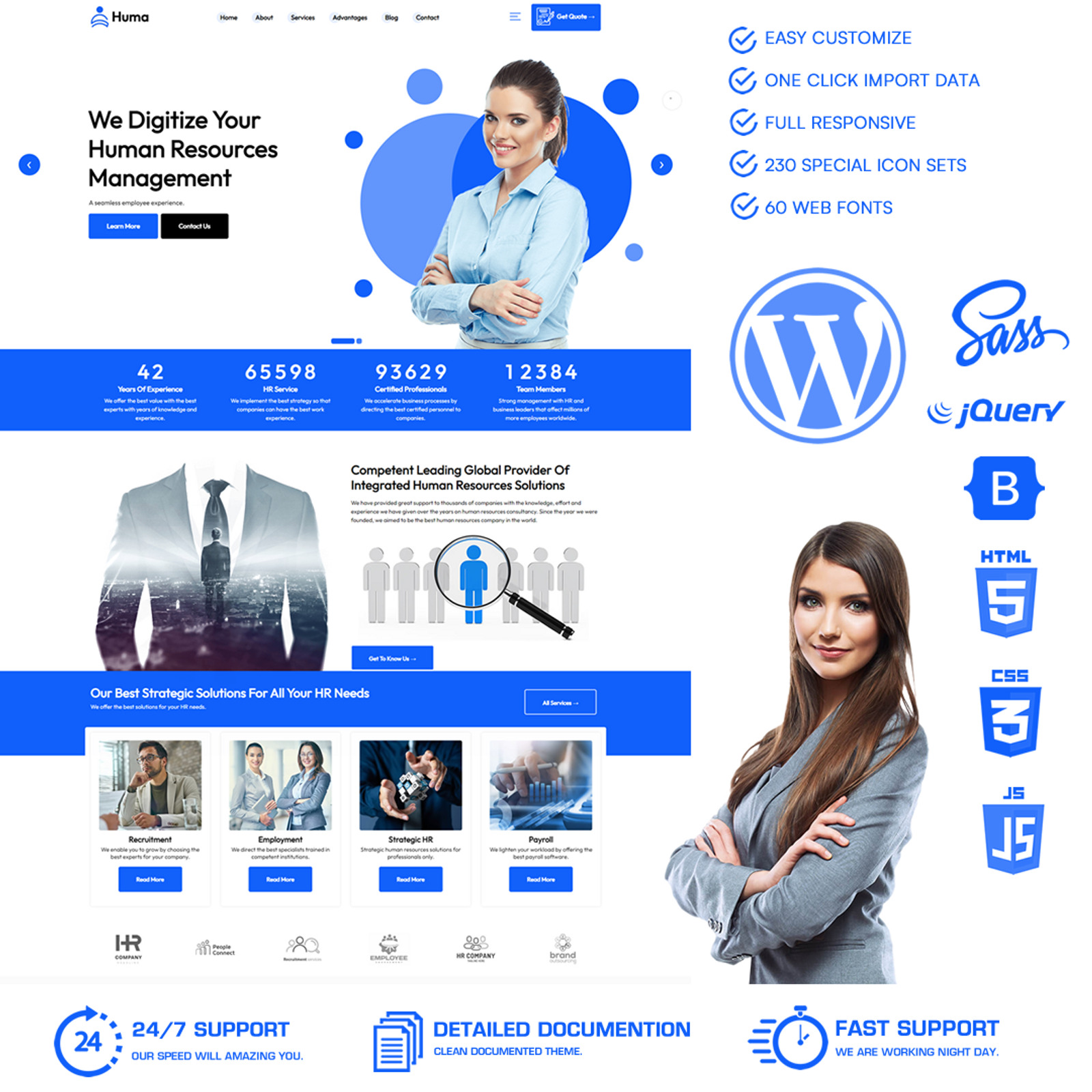Huma - Human Resources Solutions WordPress Theme