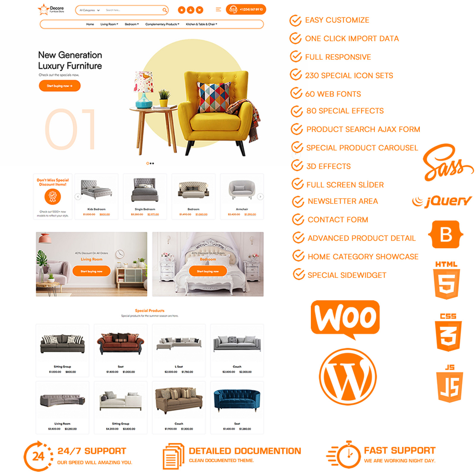 Decora - Furniture Store WooCommerce WordPress Theme