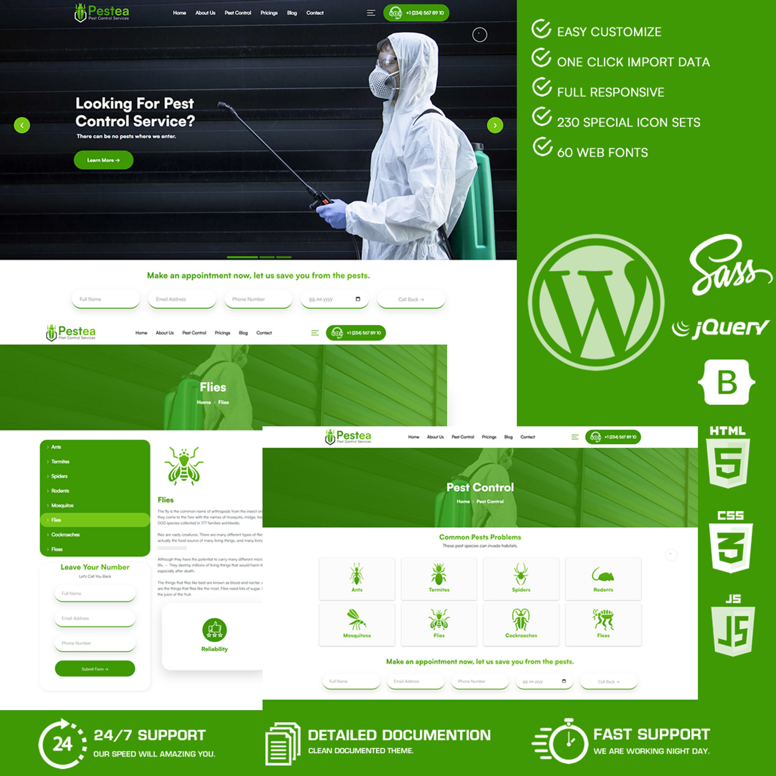 Pestea - Pest Control WordPress Theme - TemplateMonster