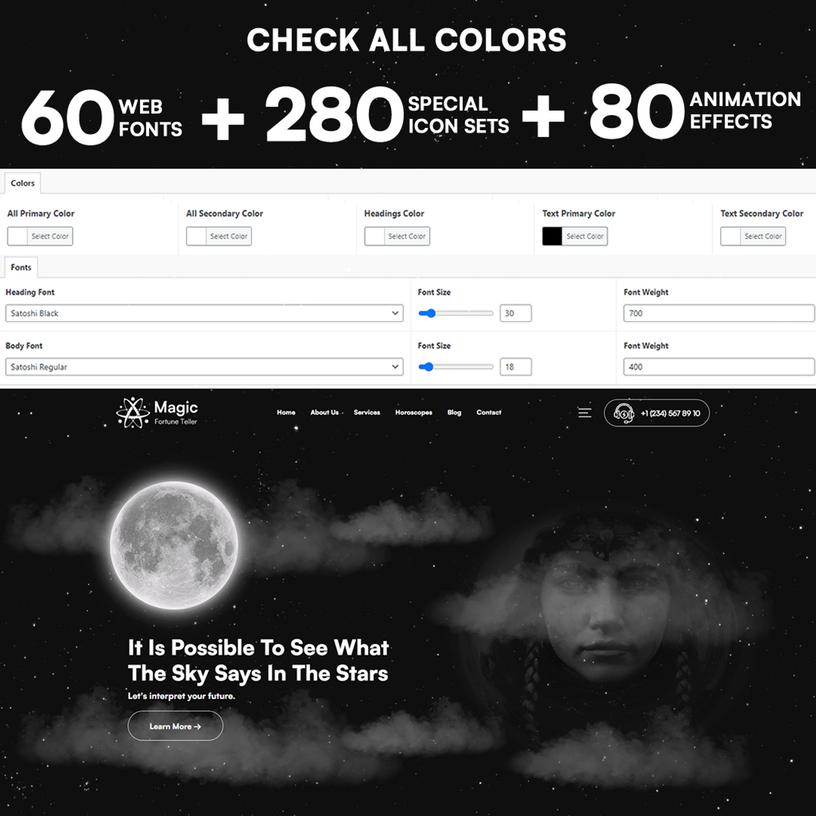 Magic - Fortune Teller & Horoscopes & Astronomy WordPress Theme