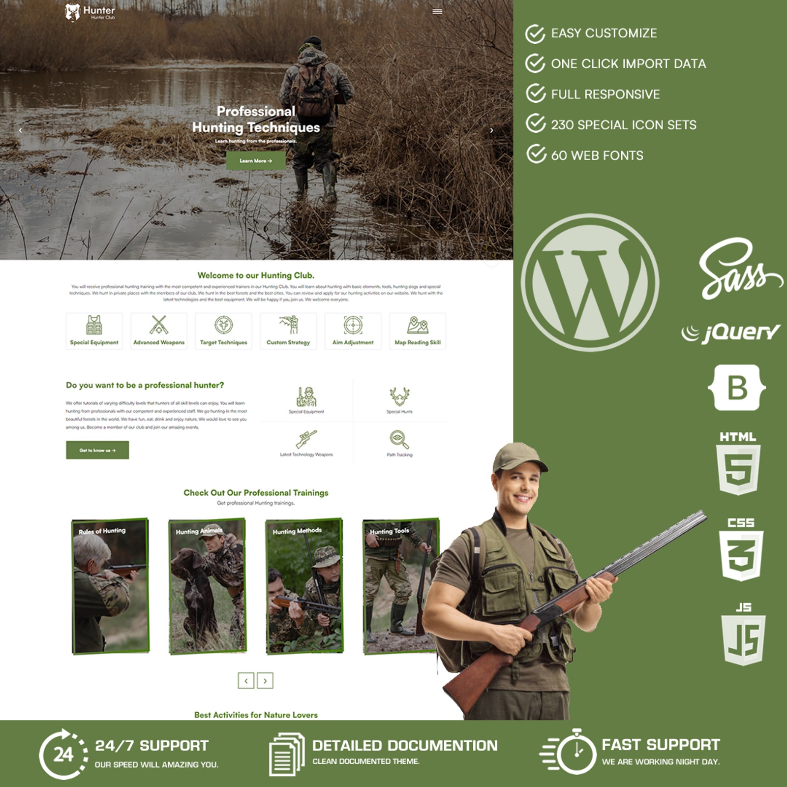 Hunter - Hunting Club Wordpress Theme - TemplateMonster