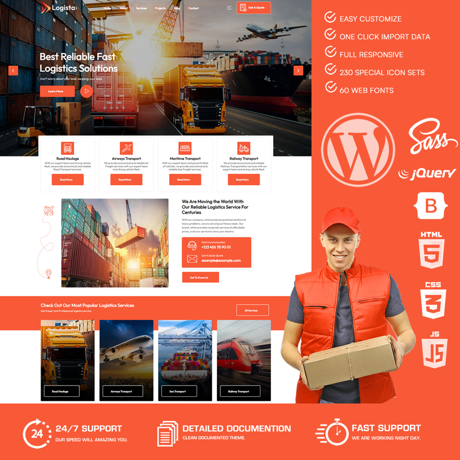 Logista - Transport & Logistics WordPress Theme