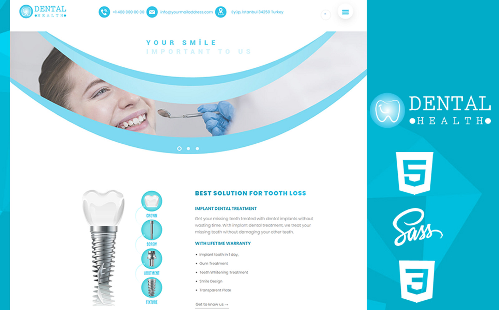 Dental Health Creative Responsive HTML5 & CSS3 Theme Website Template