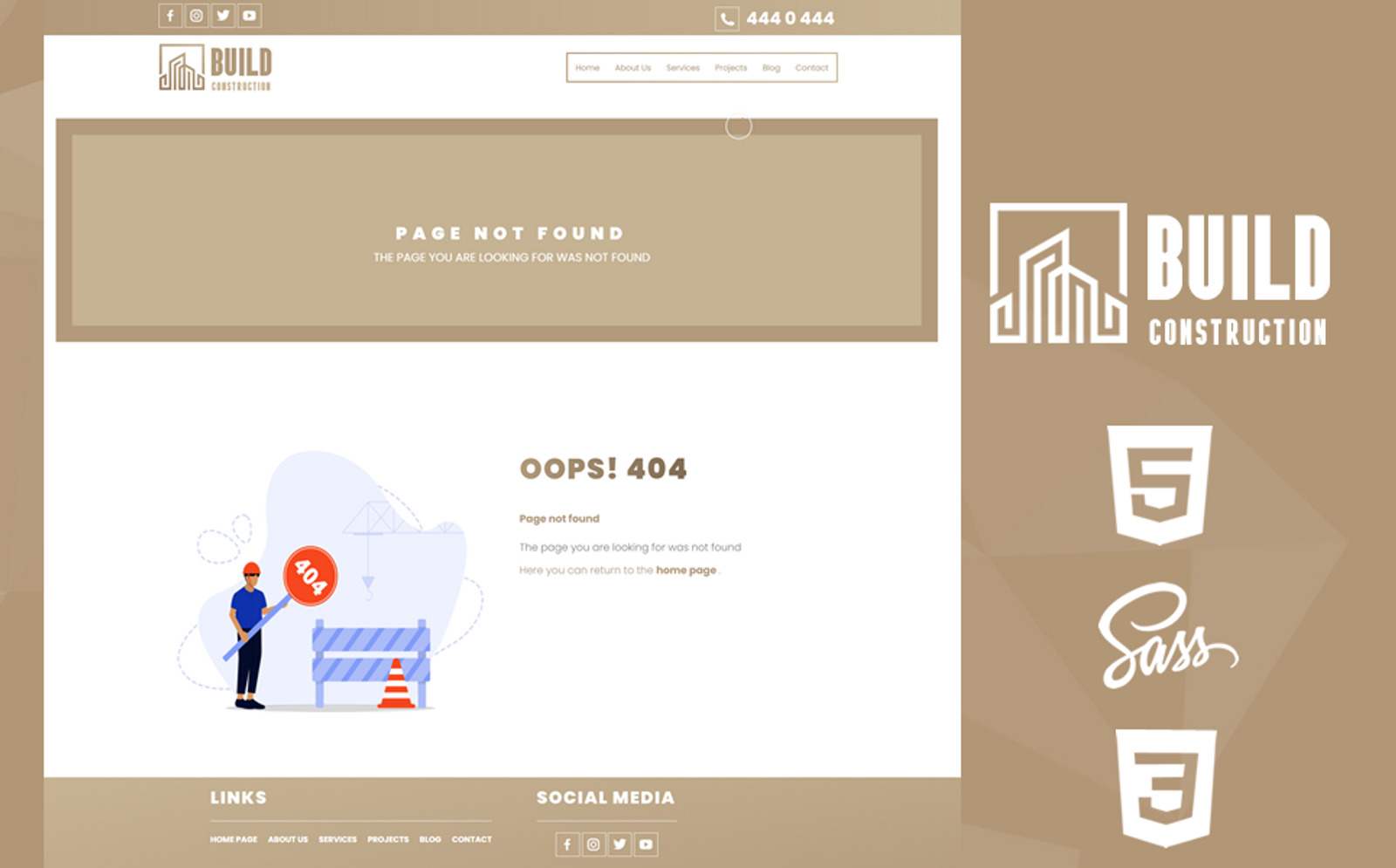 Build Construction Creative HTML5 & CSS3
