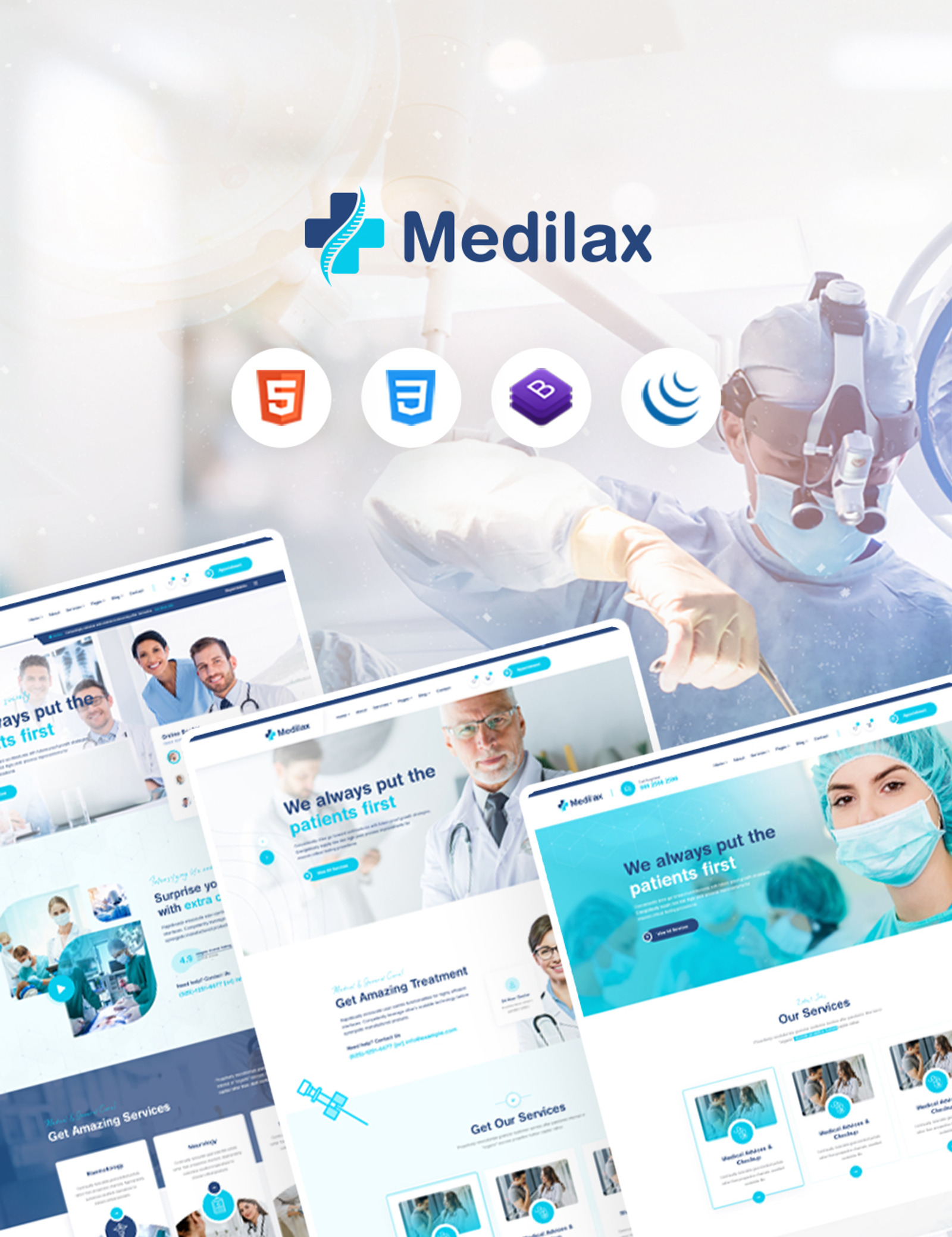 Medilax - Modelo HTML de Farmácia de Cuidados de Saúde de Médico