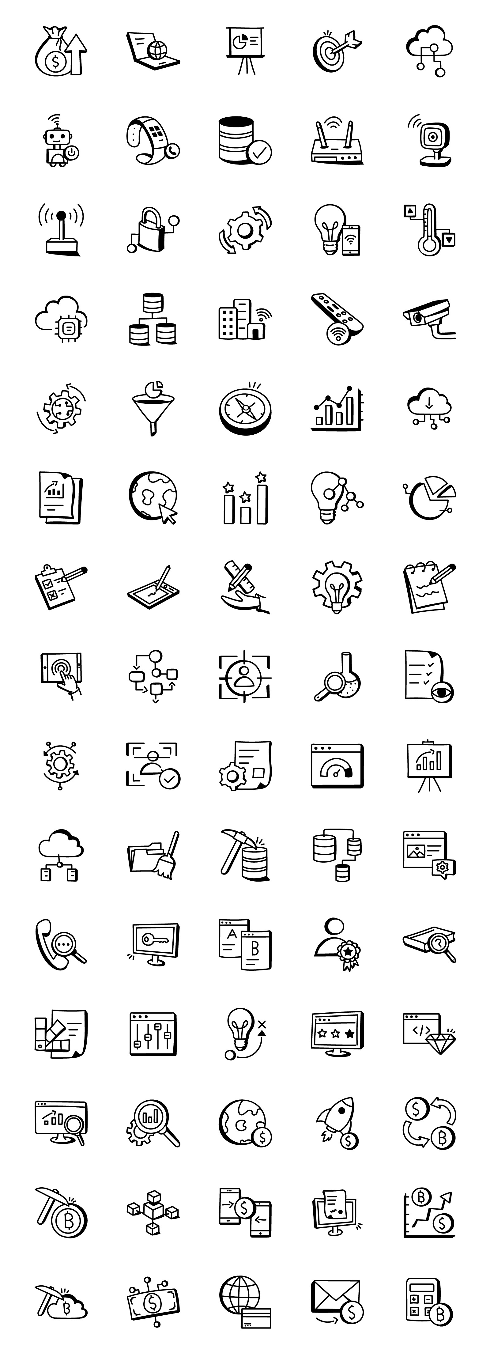 Hand Drawn Web Services Icons #236935 - TemplateMonster