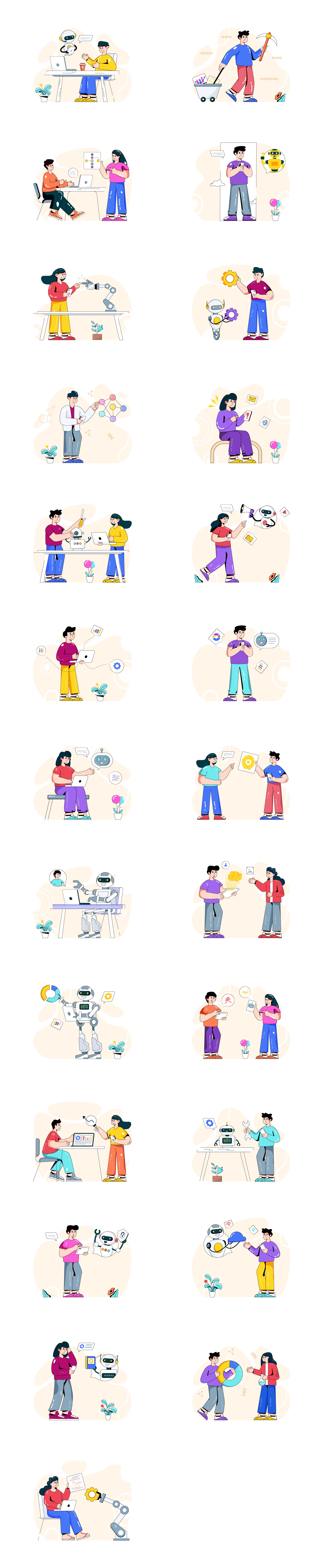 25 Unique Machine Learning Illustrations - TemplateMonster