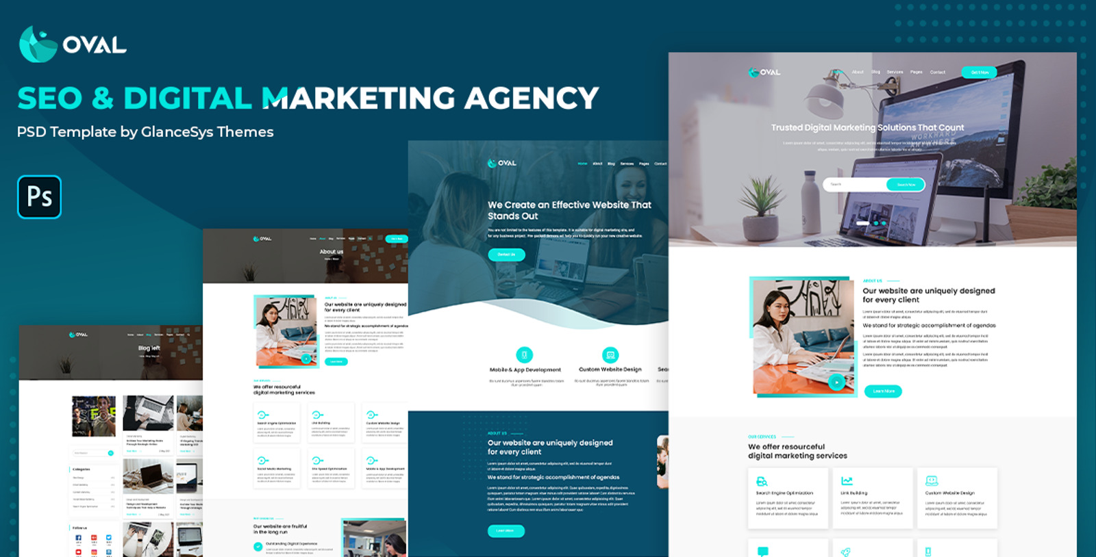 Oval - SEO and Digital Marketing PSD Template