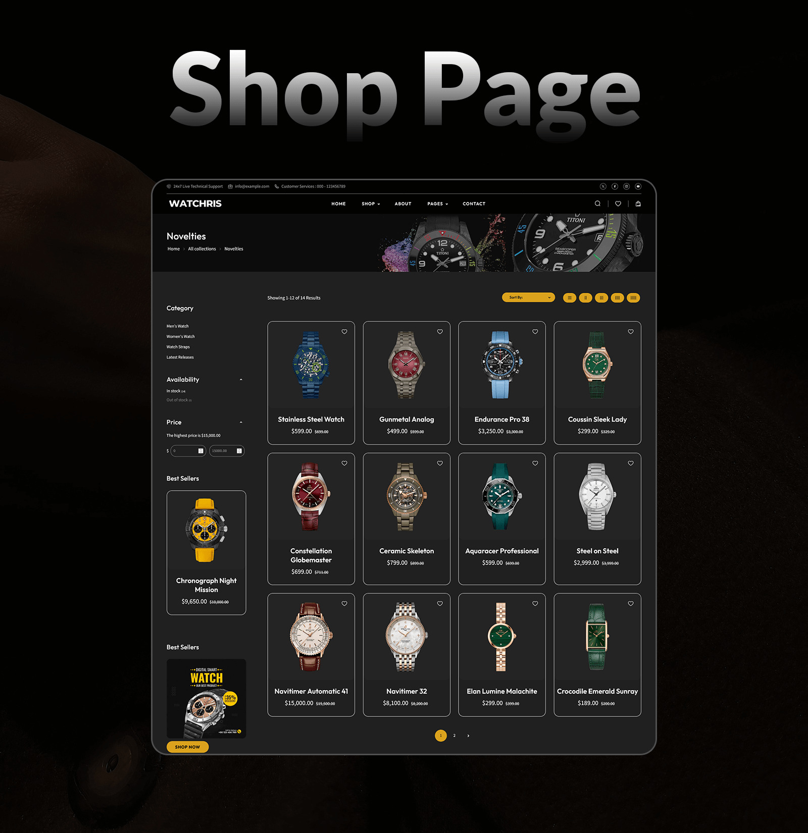 Watchris - Luxury Watches & Jewelry Store Shopify Theme