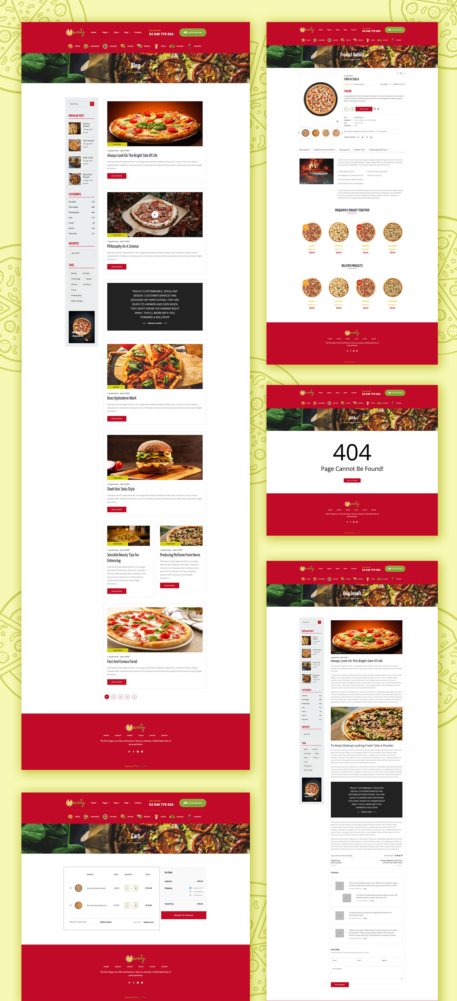 Varsity Pizza - Multipurpose eCommerce HTML Template
