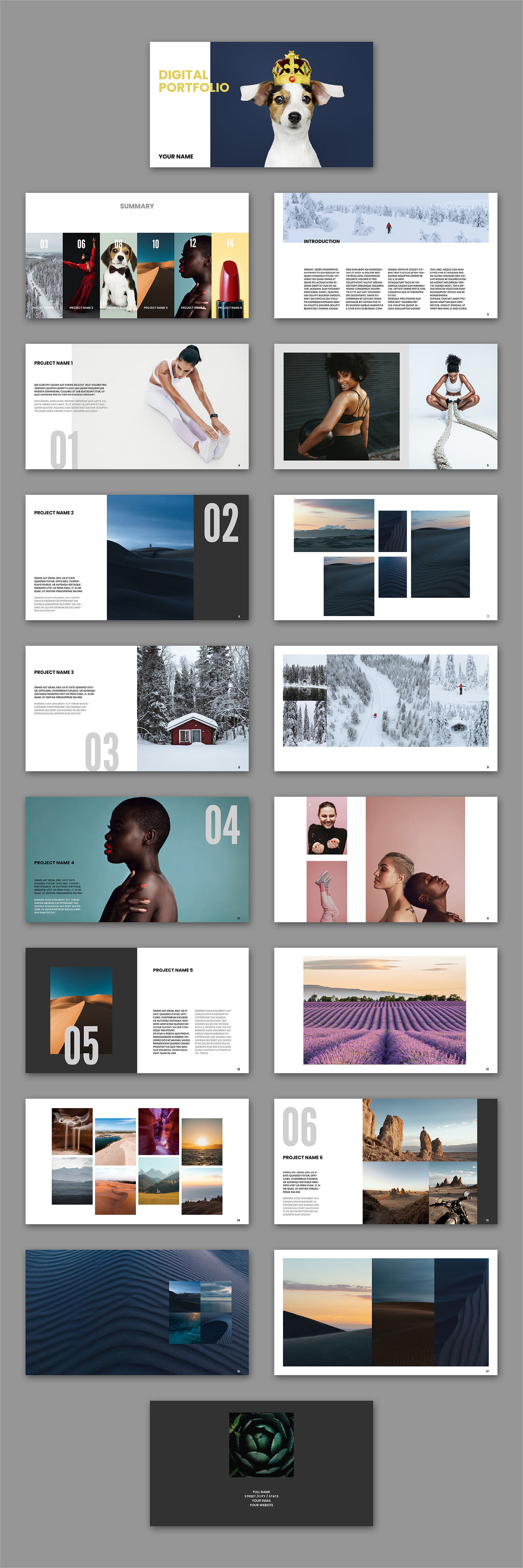Digital Portfolio Layout Magazine Templates - TemplateMonster
