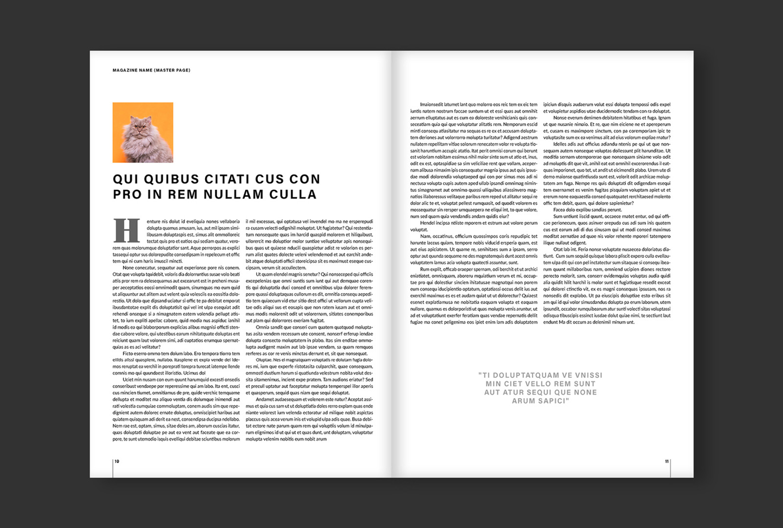 Minimalist Magazine Layout (A4+US) #172060 - TemplateMonster