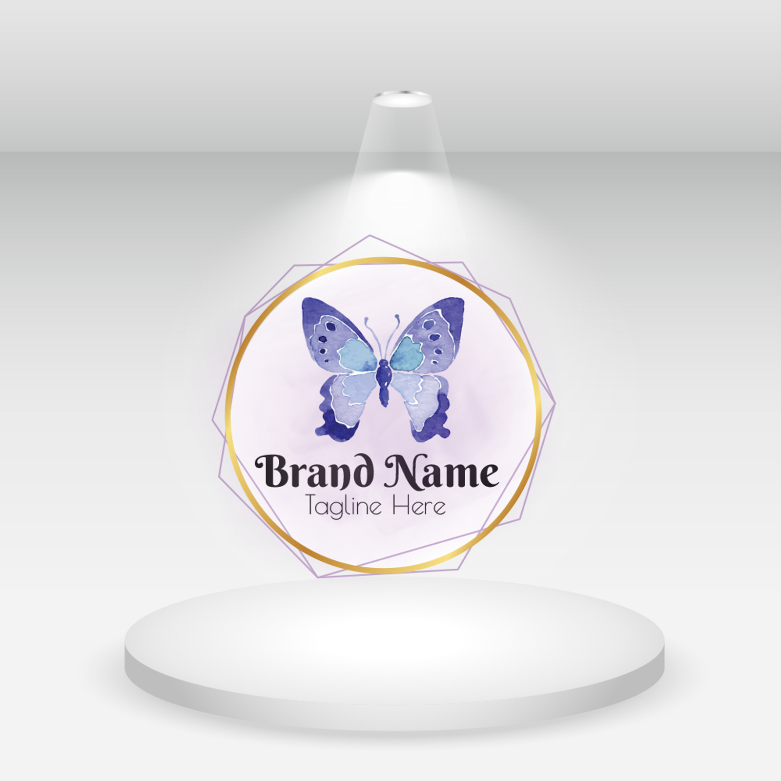 Butterfly Water Colors Logo Template - TemplateMonster