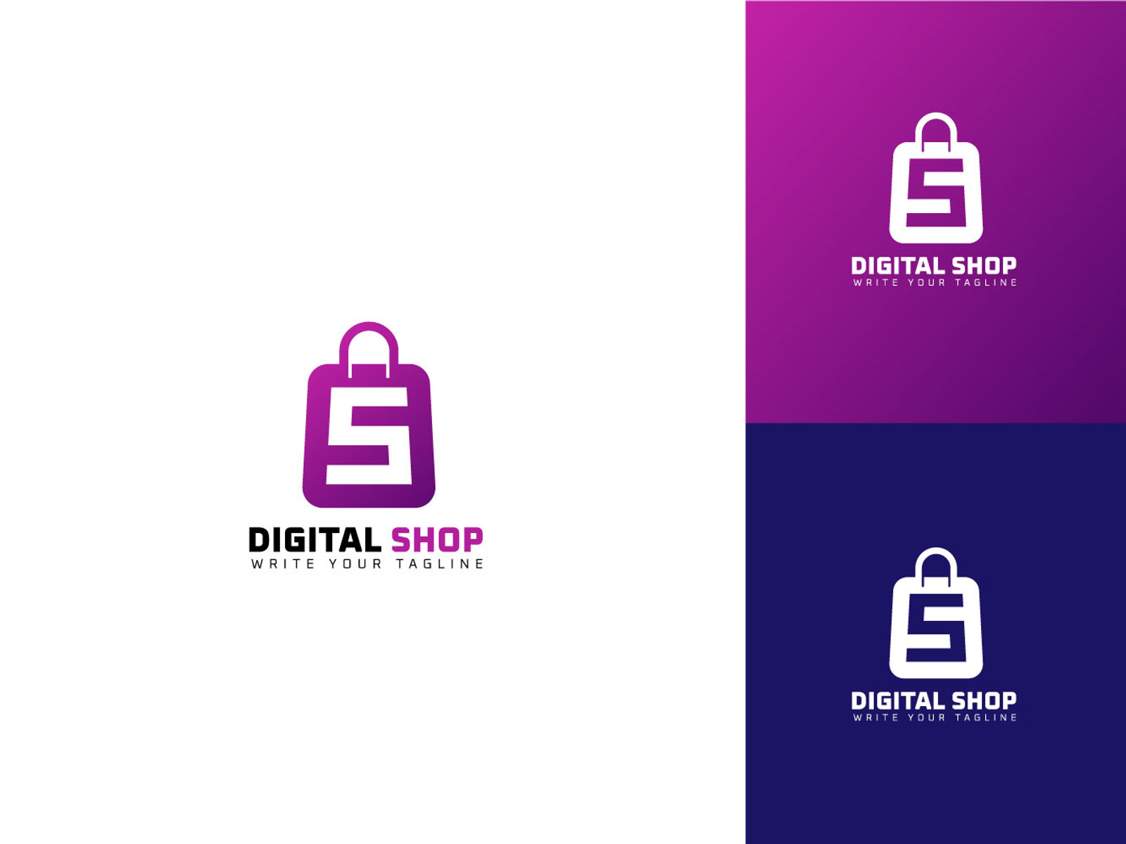 Shopping Logo Design With Bag And S Letter - TemplateMonster