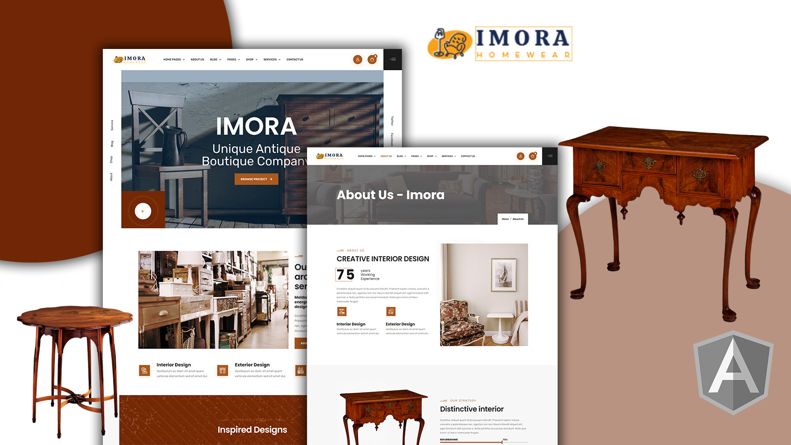 Imora - Antique Angular Template #204985 - TemplateMonster