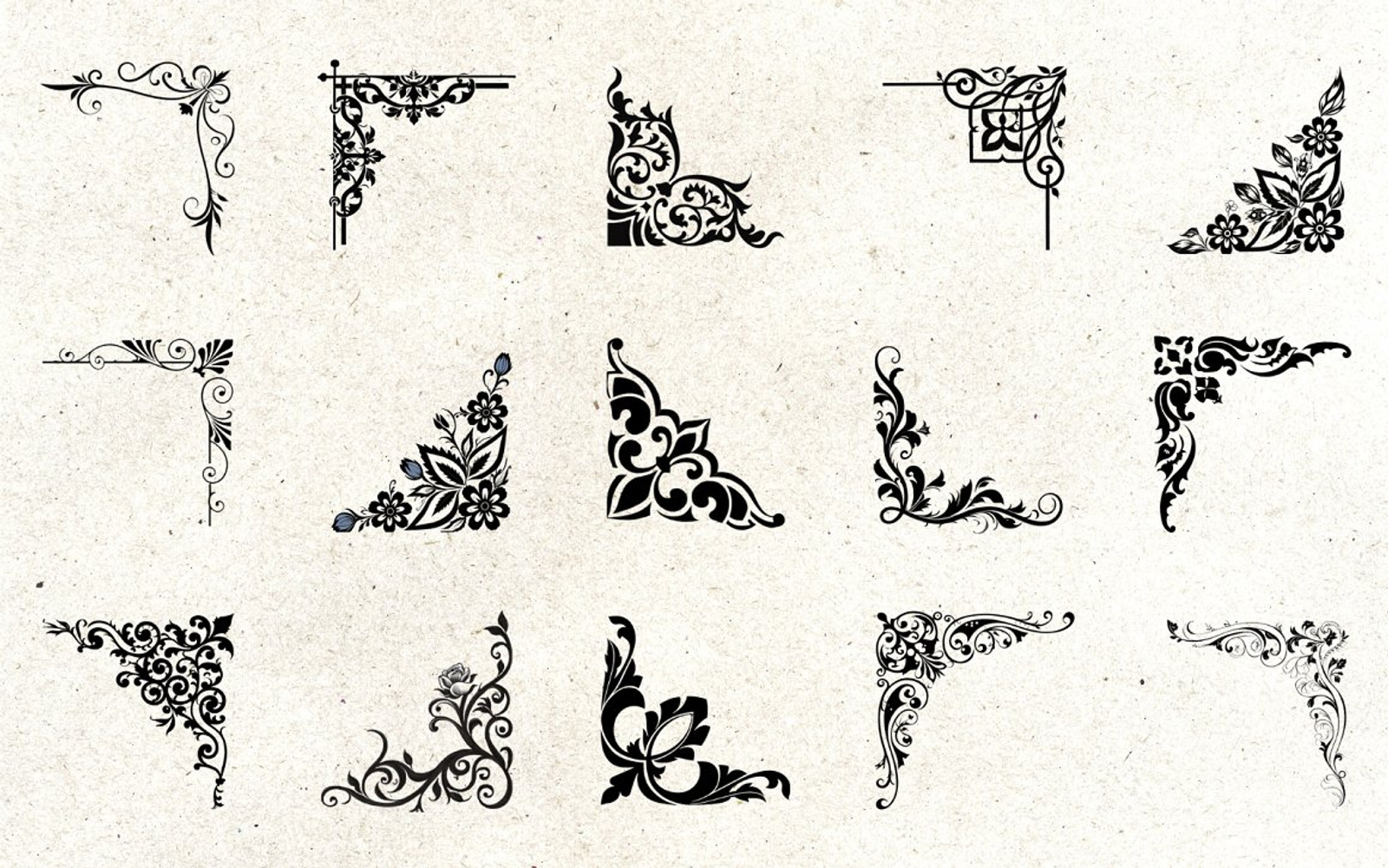 Corner Border Elements PNG Clipart #381532 - TemplateMonster