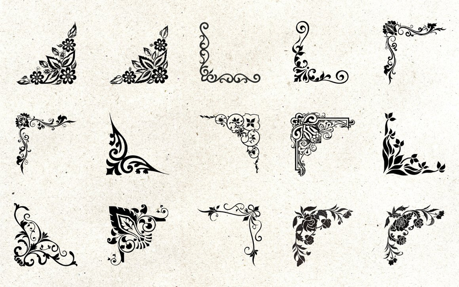 Corner Border Elements PNG Clipart #381532 - TemplateMonster