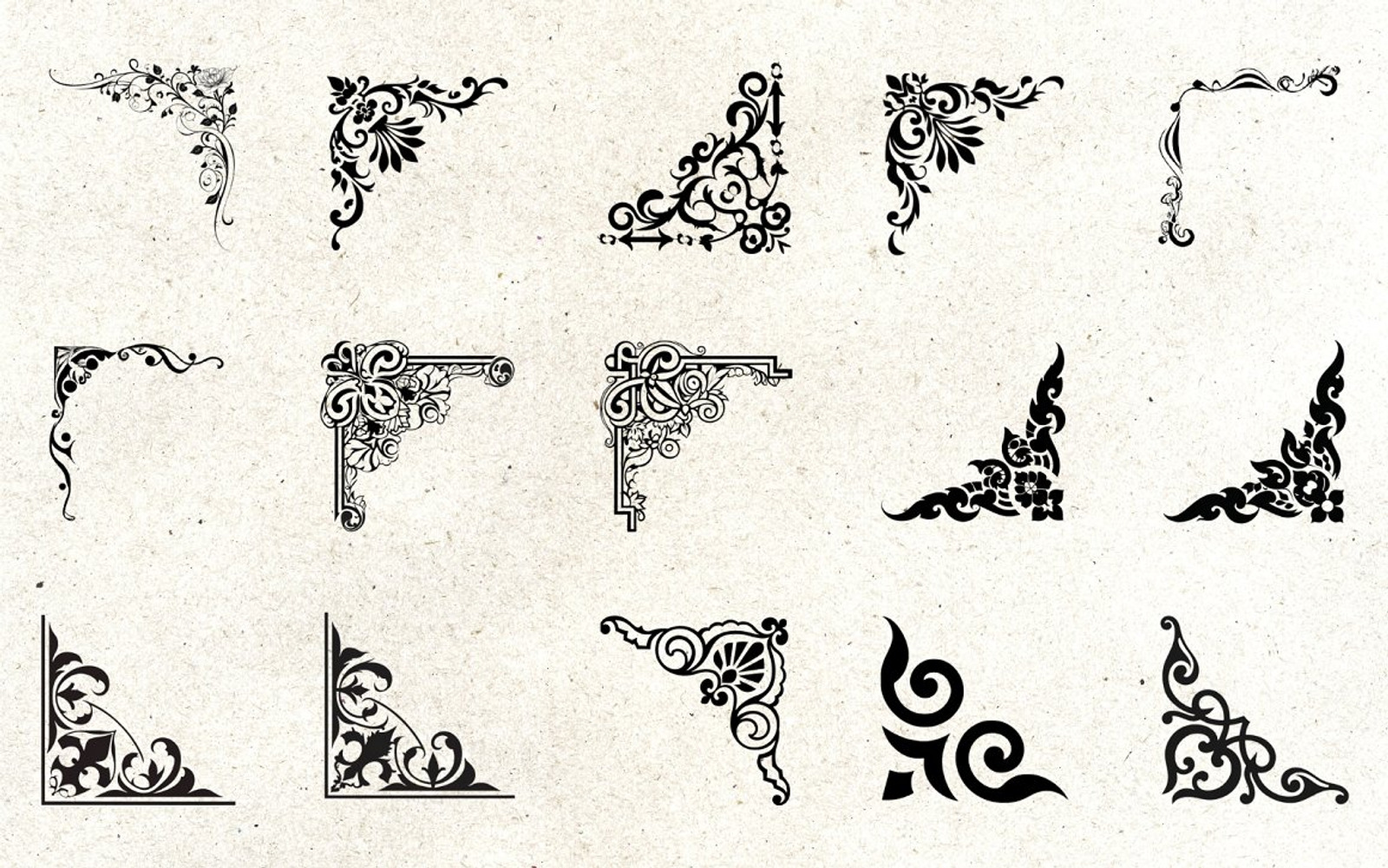 Corner Border Elements PNG Clipart #381532 - TemplateMonster