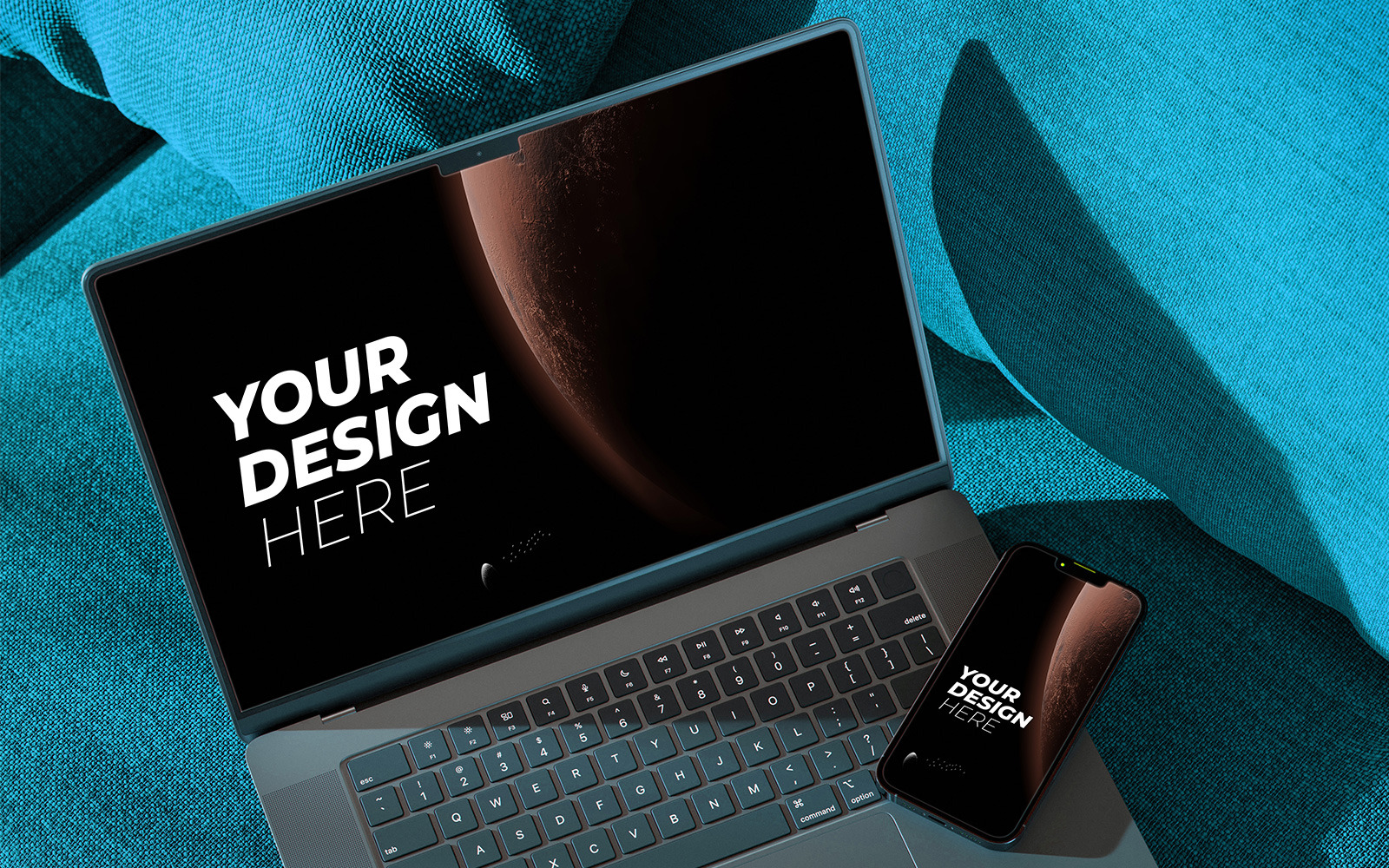 Laptop and Smartphone Mockup PSD Template - TemplateMonster