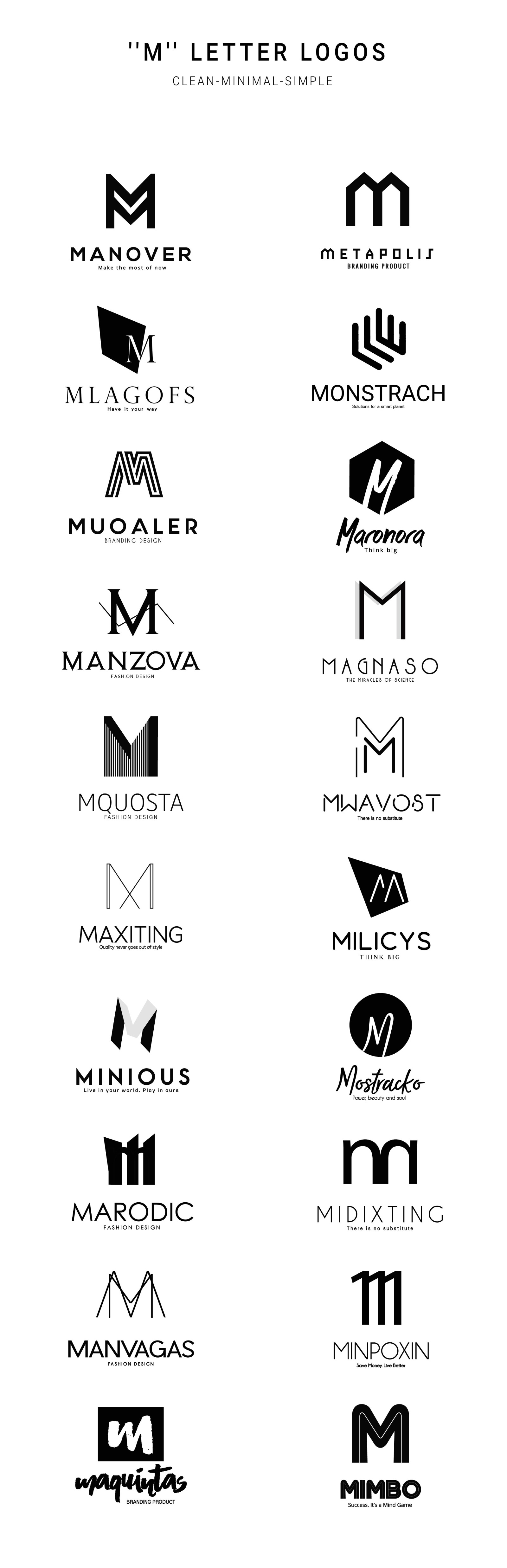 20 M Letter Alphabetic Logos #222114 - TemplateMonster