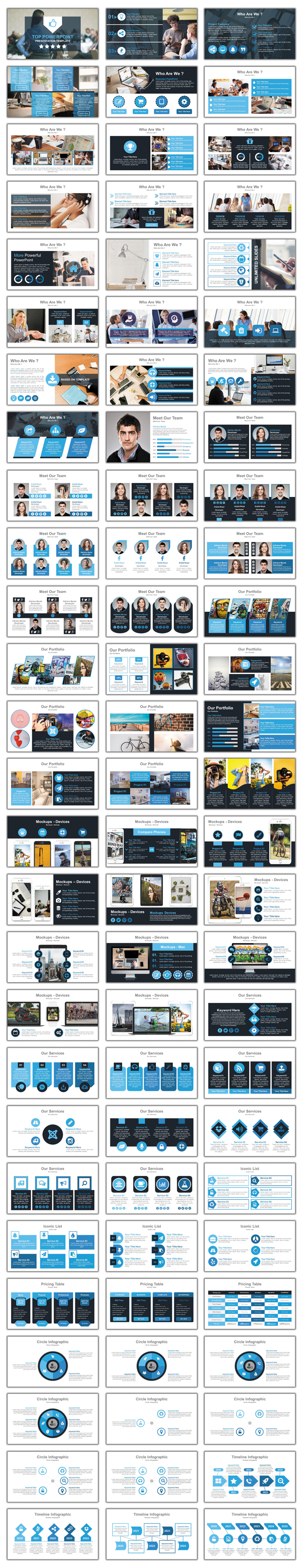 Top - Modern Creative Presentation PowerPoint template