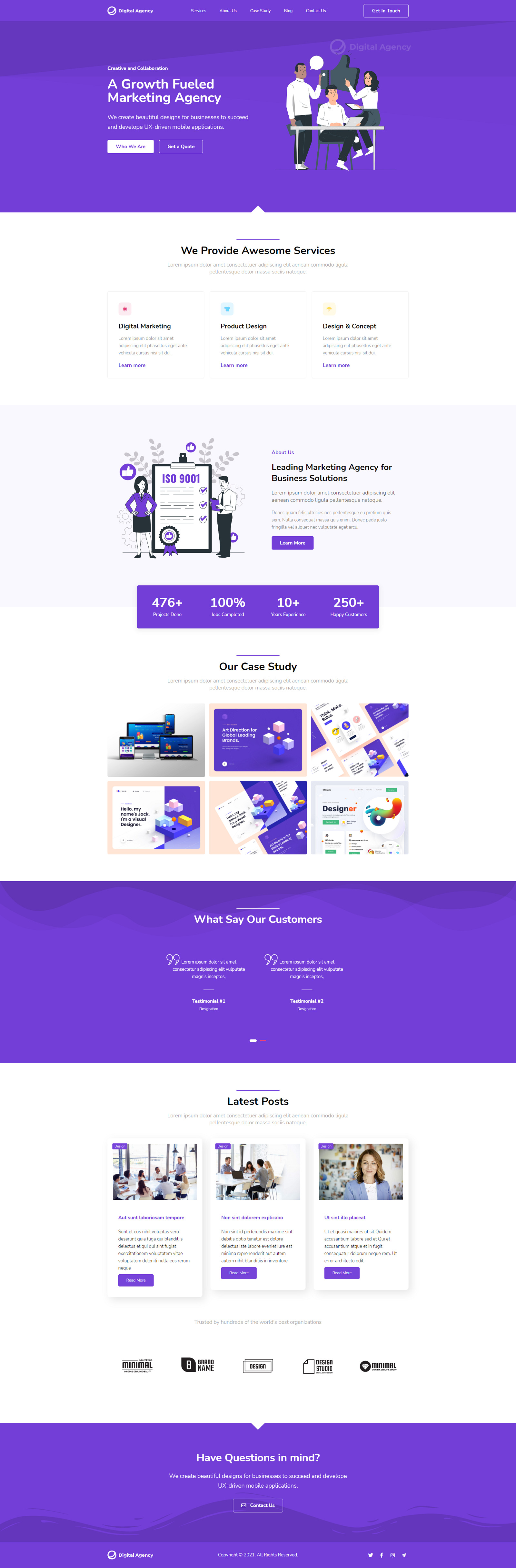 Digital-agency | Elementor Kit Landing Page Template