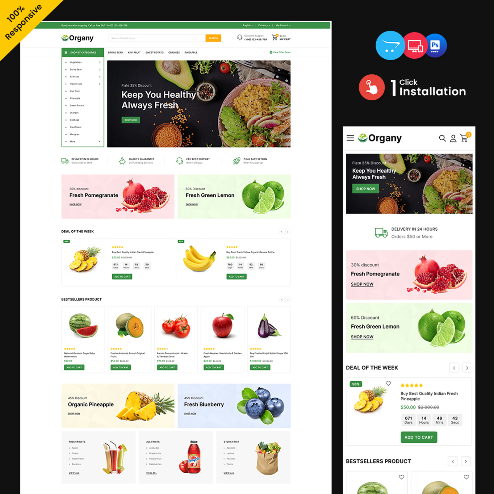 Organy - Grocery and Food Multipurpose Responsive Opencart Store