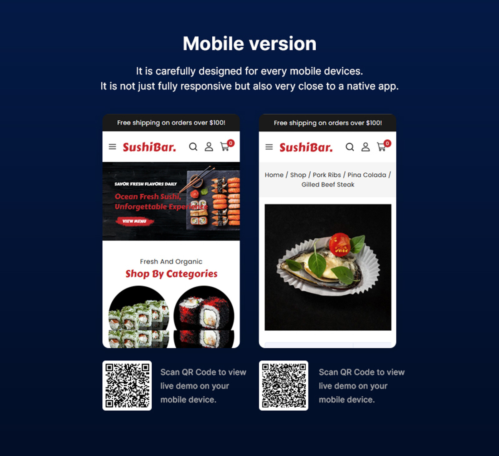 SushiBar - Sushi Bar Restaurants WooCommerce Elementor Theme