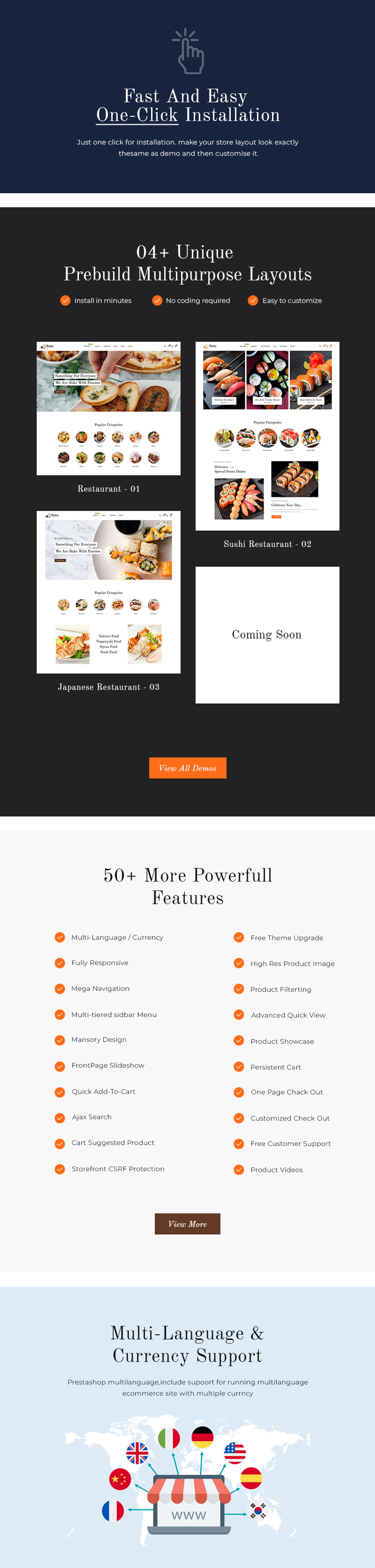 Restro - Sushi, Japanese, Chinese Restaurants Store PrestaShop Theme