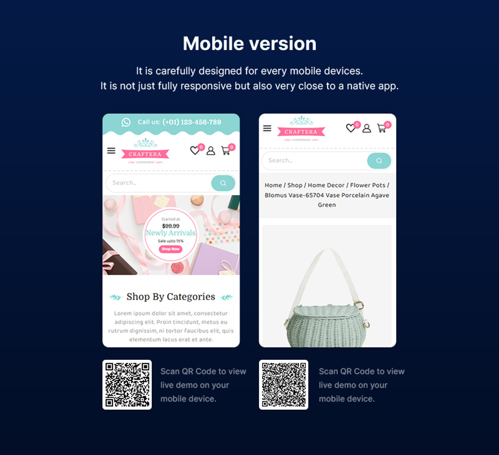 Craftera - Crafts and Gifts Multipurpose Elementor Responsive WooCommerce Theme