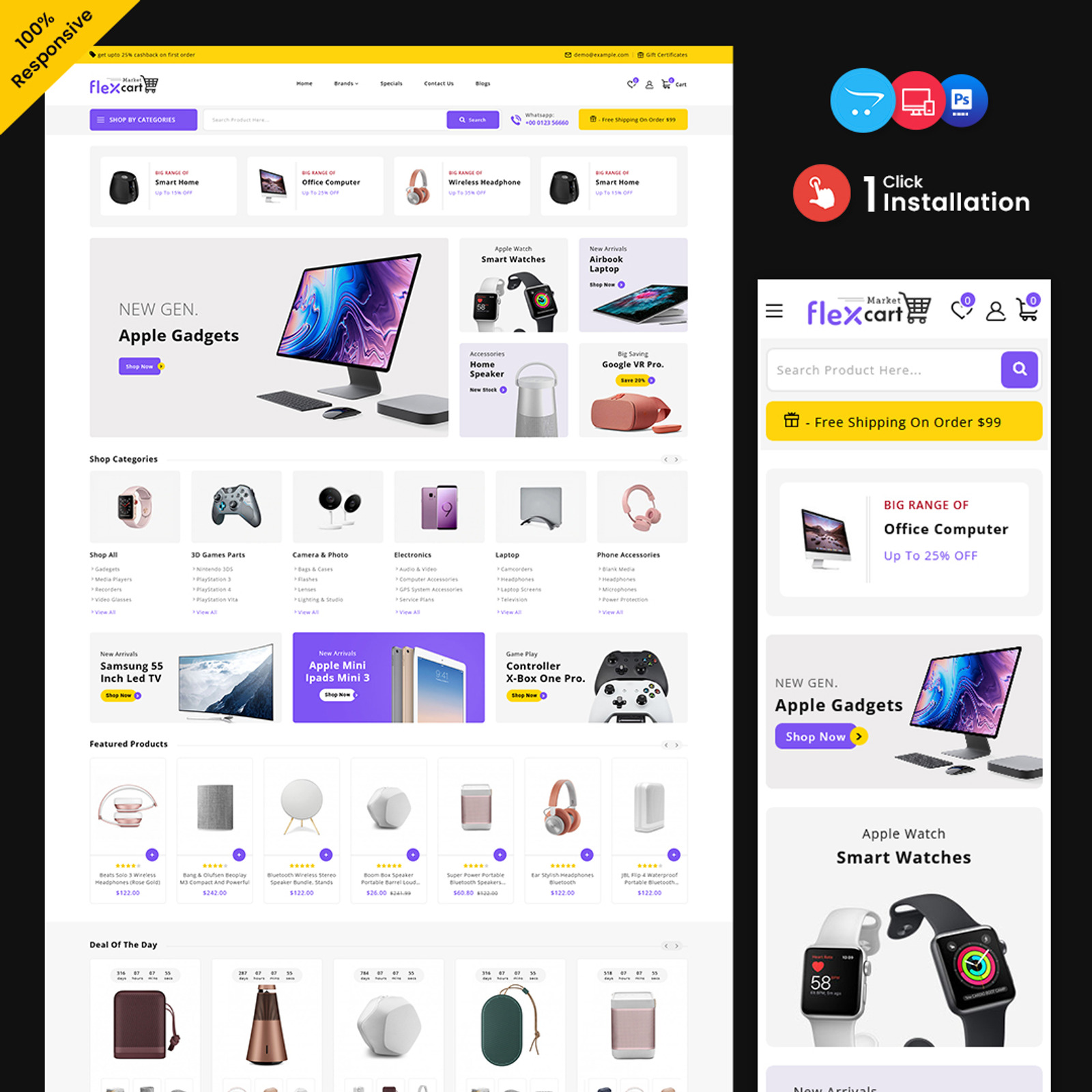 Flexcart - Mega Multipurpose Responsive OpenCart Store