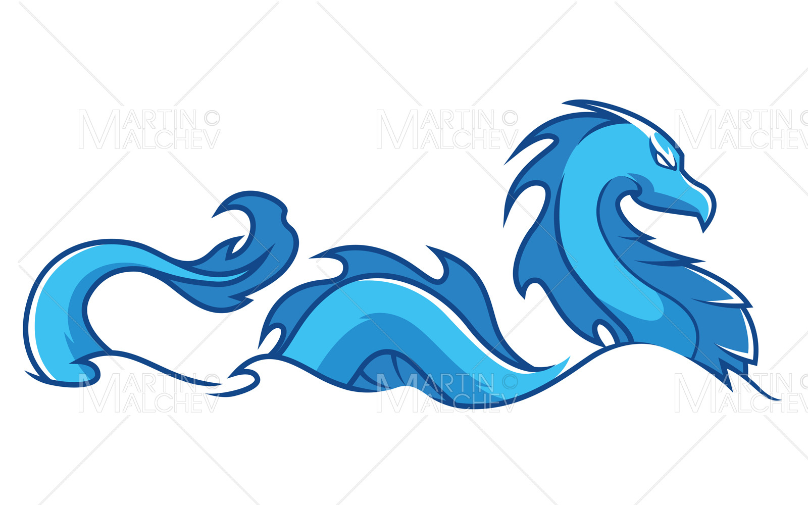Water Dragon Mascot Illustration #176825 - TemplateMonster