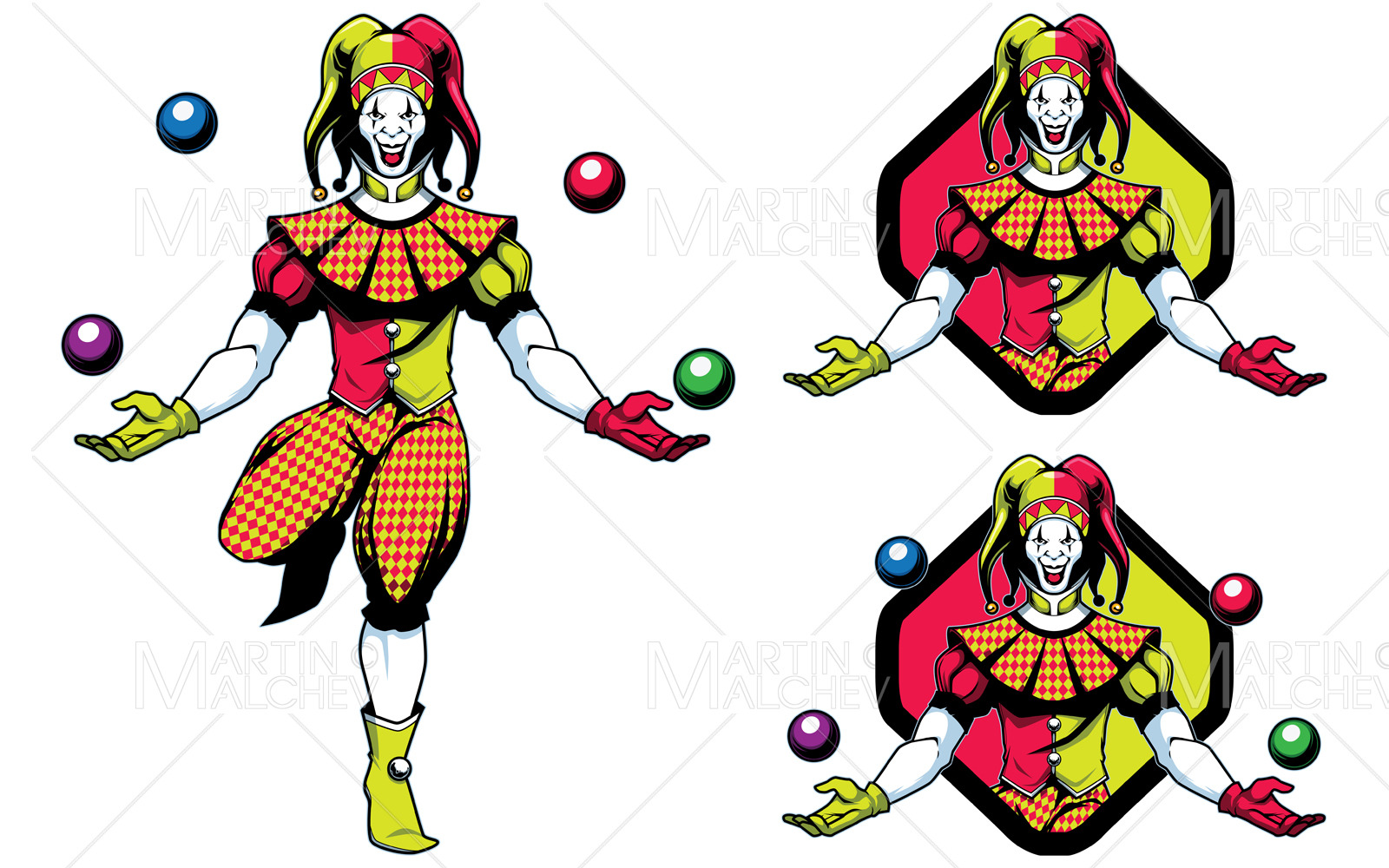 Joker Jester Mascot Vector Illustration - TemplateMonster