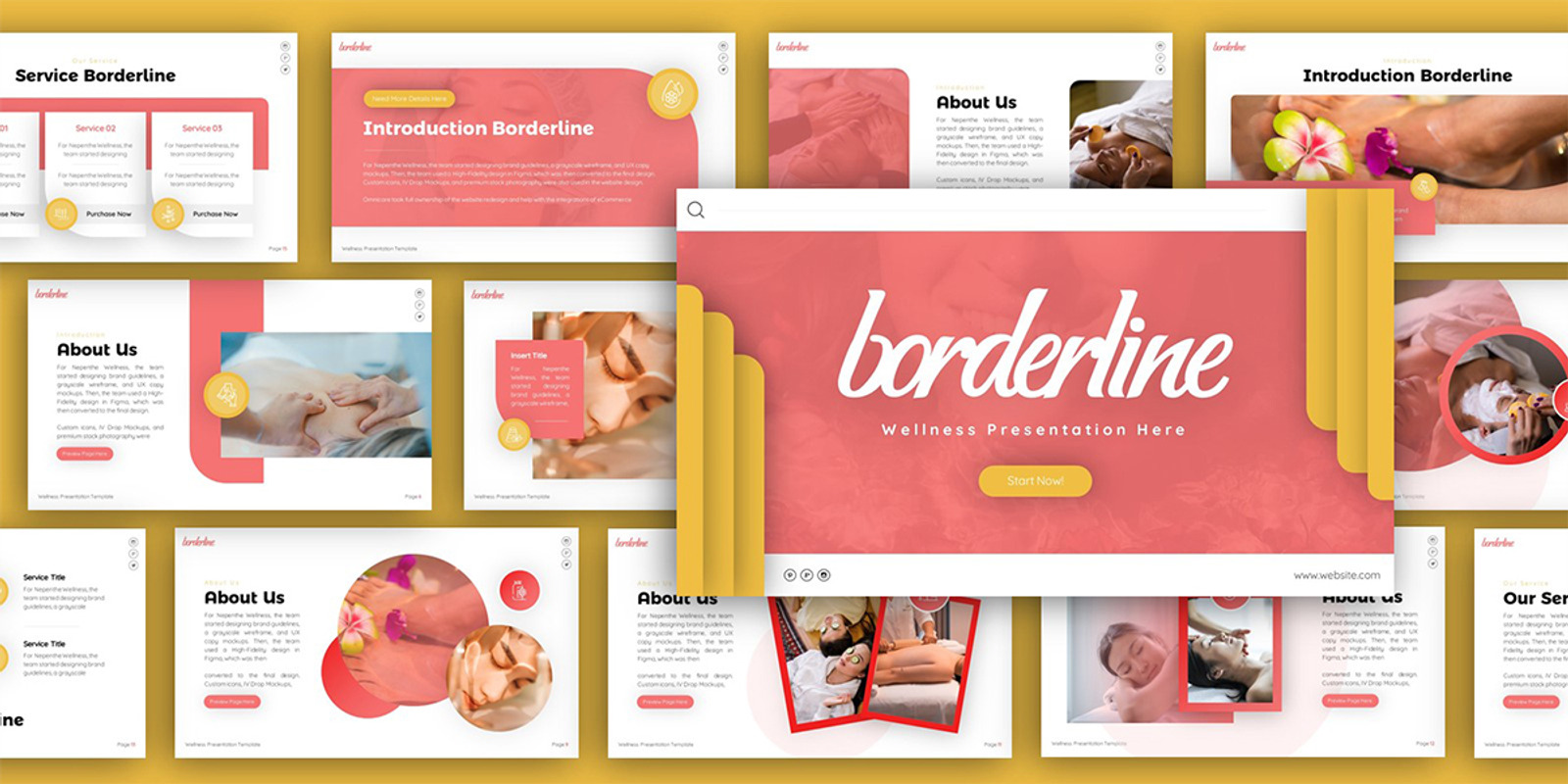Borderline Wellness Multipurpose PowerPoint Presentation Template