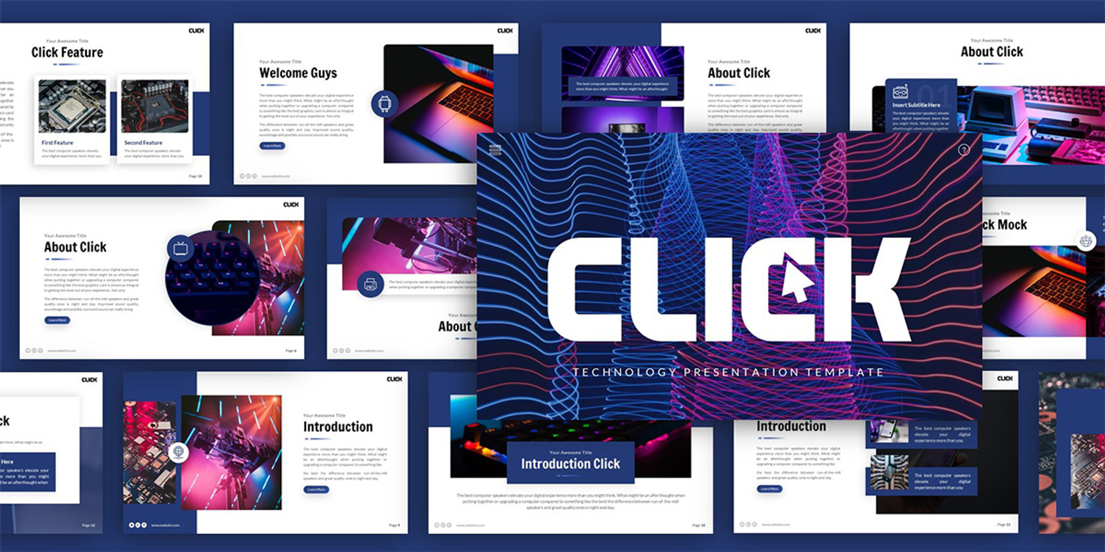 Click Technology Multipurpose PowerPoint Presentation Template