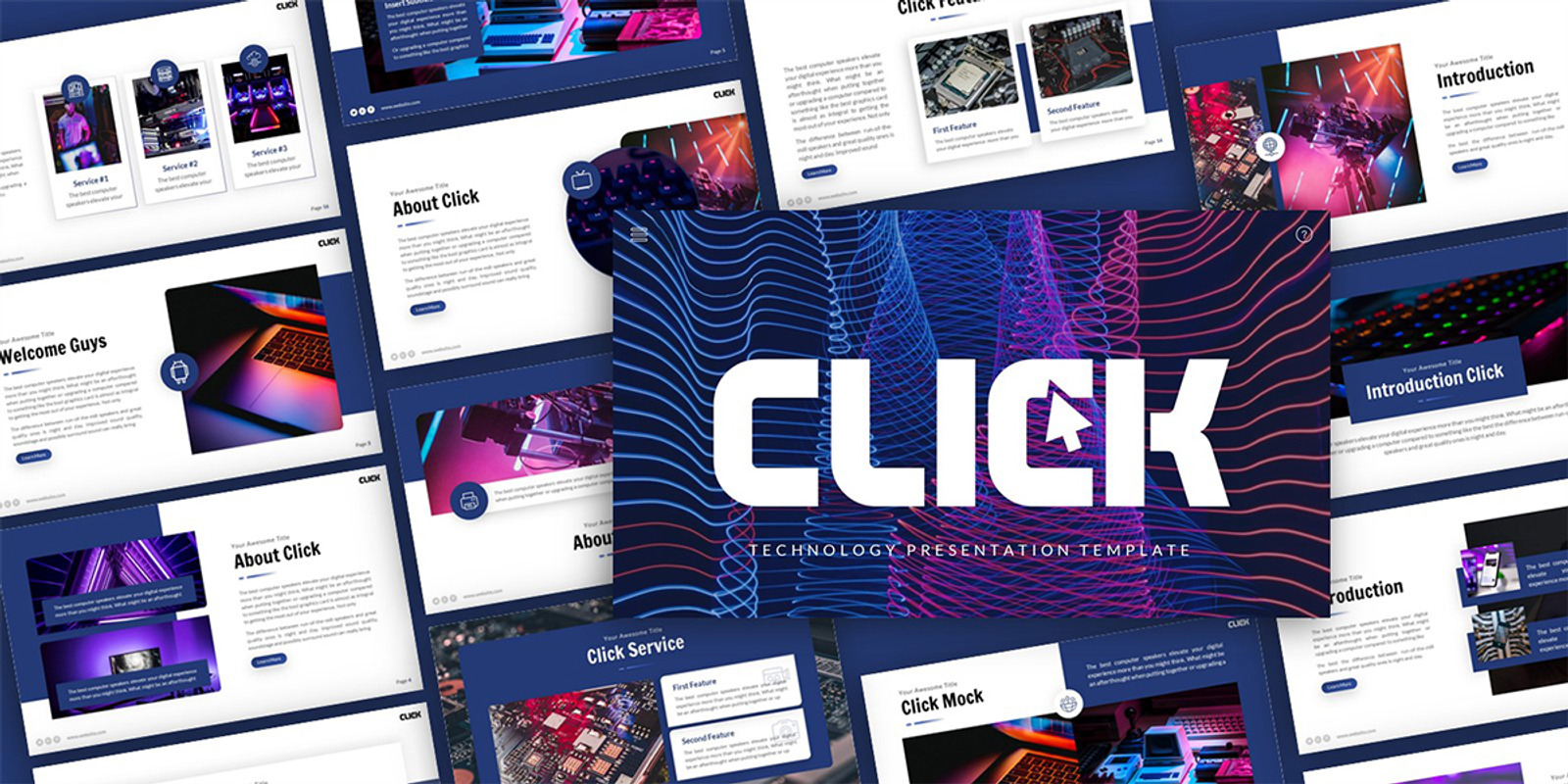 Click Technology Multipurpose PowerPoint Presentation Template