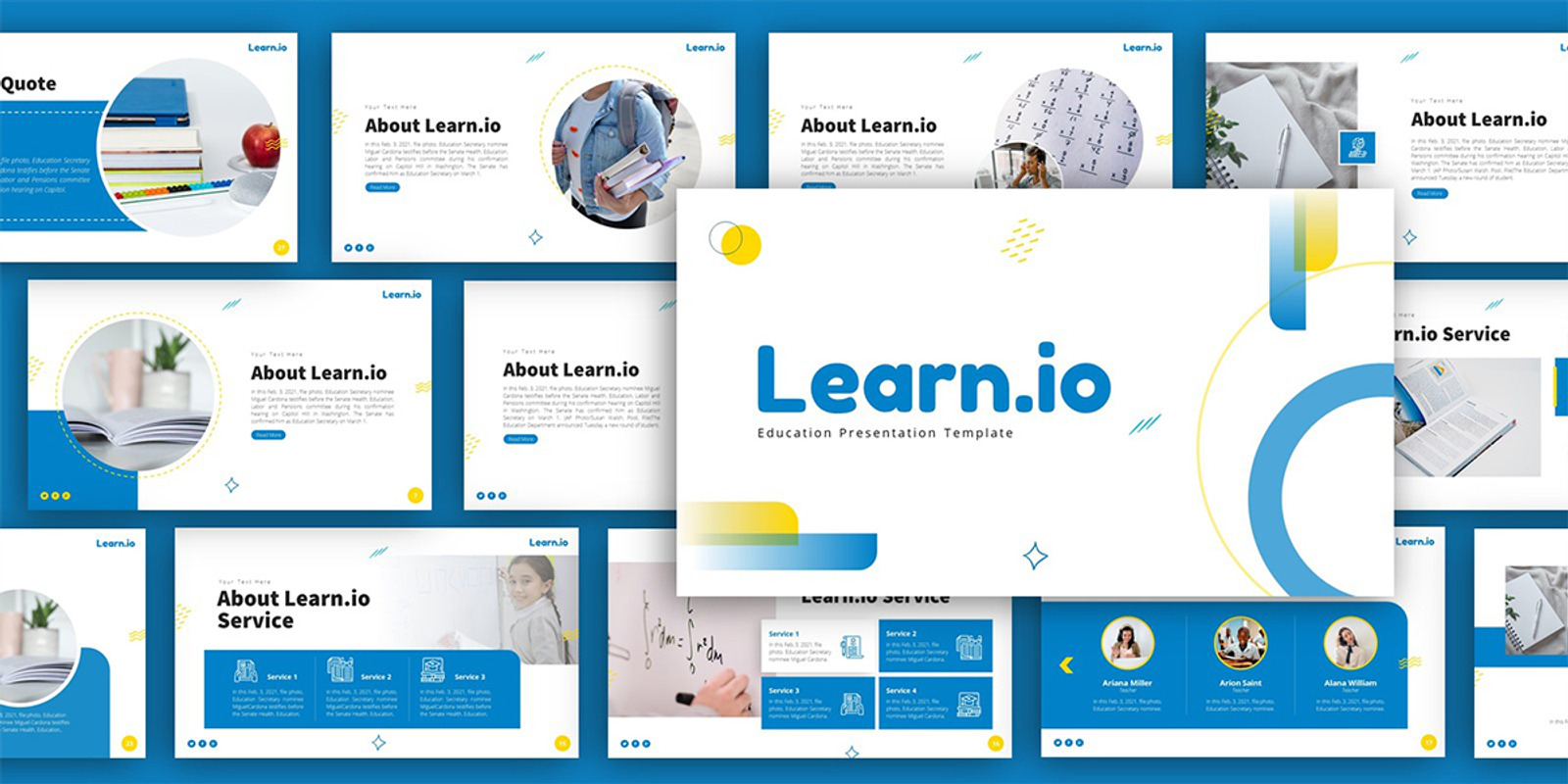 Learn.io Education Presentation Template - TemplateMonster
