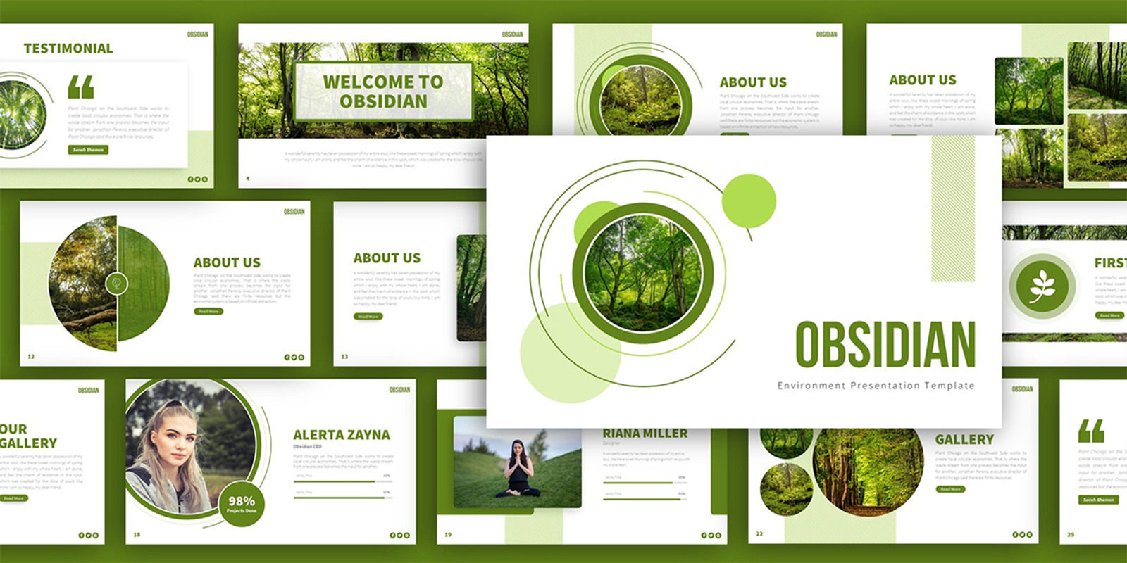 Obsidian Environment PowerPoint Presentation Template