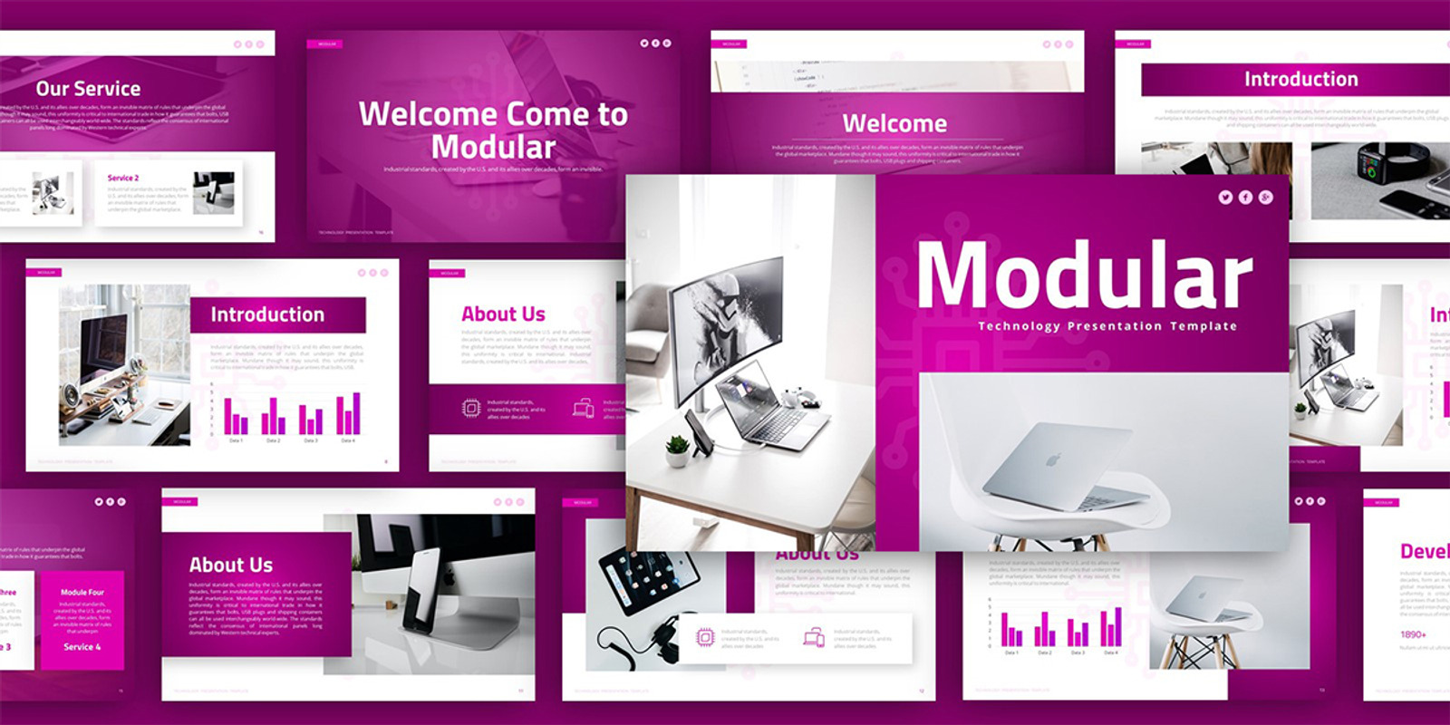 Modular Technology Presentation PowerPoint Template